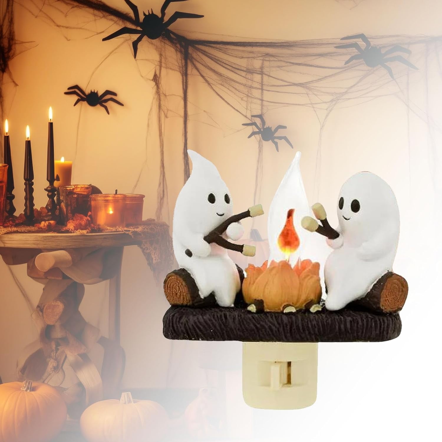 2024 Ghost Campfire Flickering Nightlight, LED Nightlights Plug into W ...