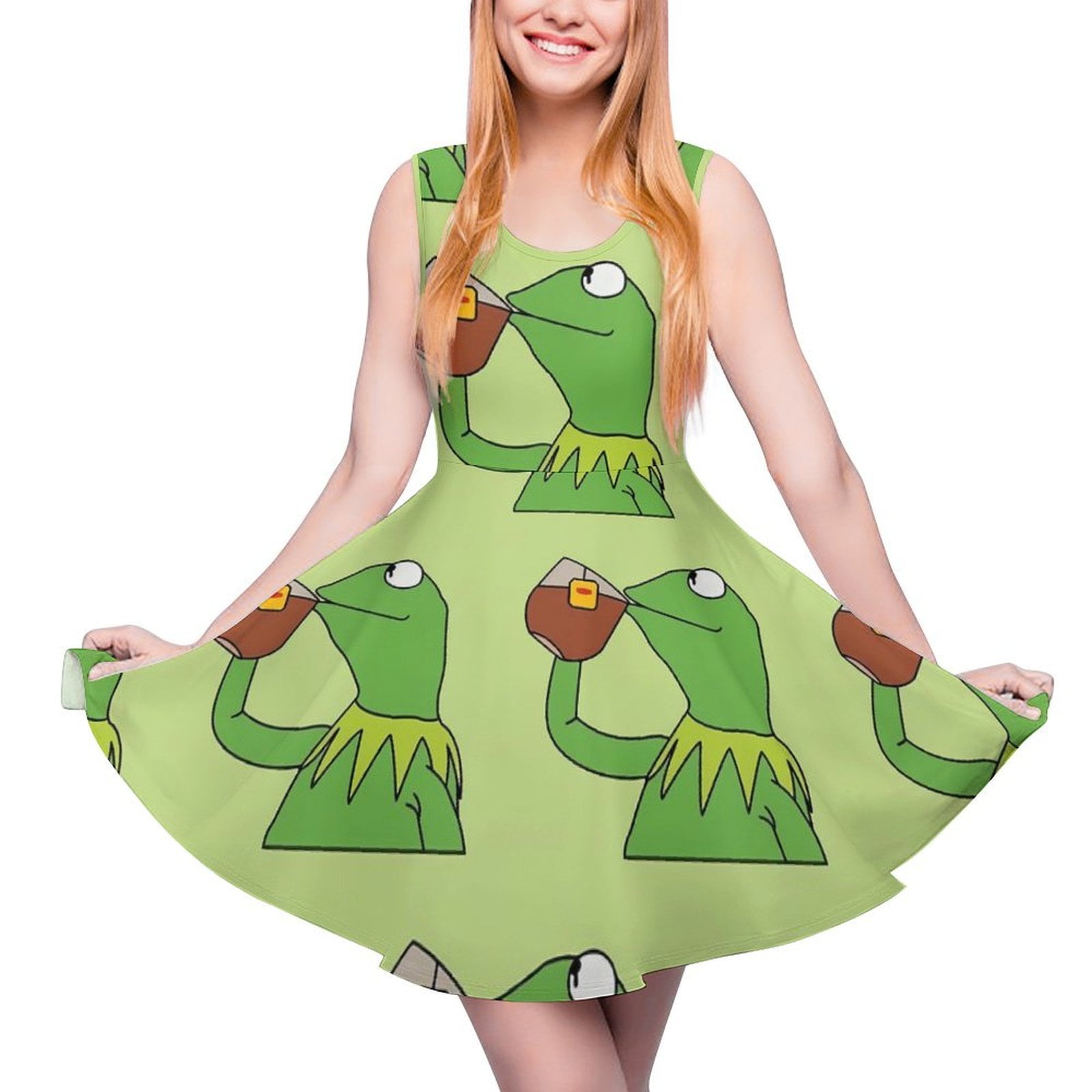 2024 Gift Birthday Clothing Custom Female Dress Skate Casual Waist High ...