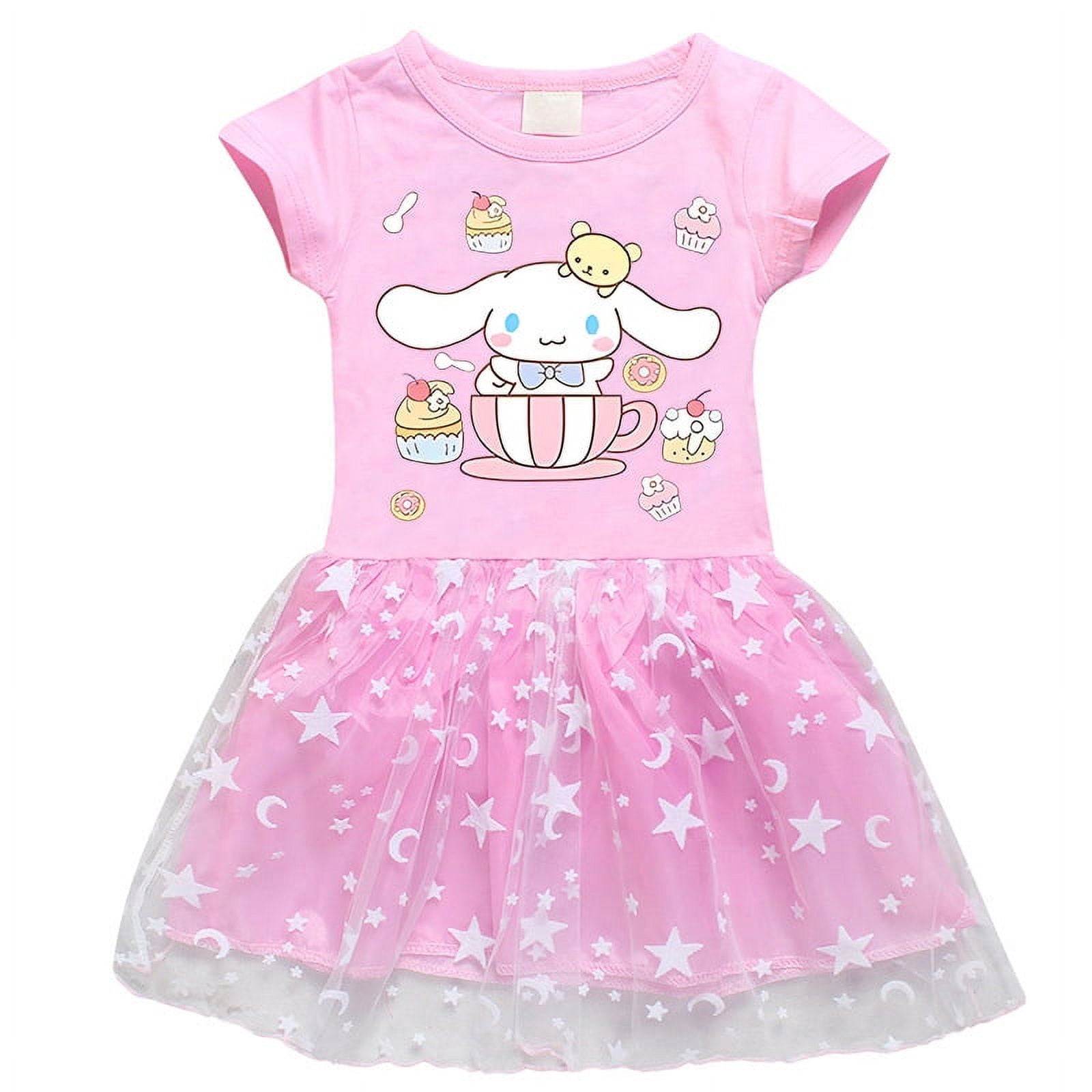 2024 Girl‘s Dress Cute Sanrio Princess Dress Summer Girl Star Mesh ...