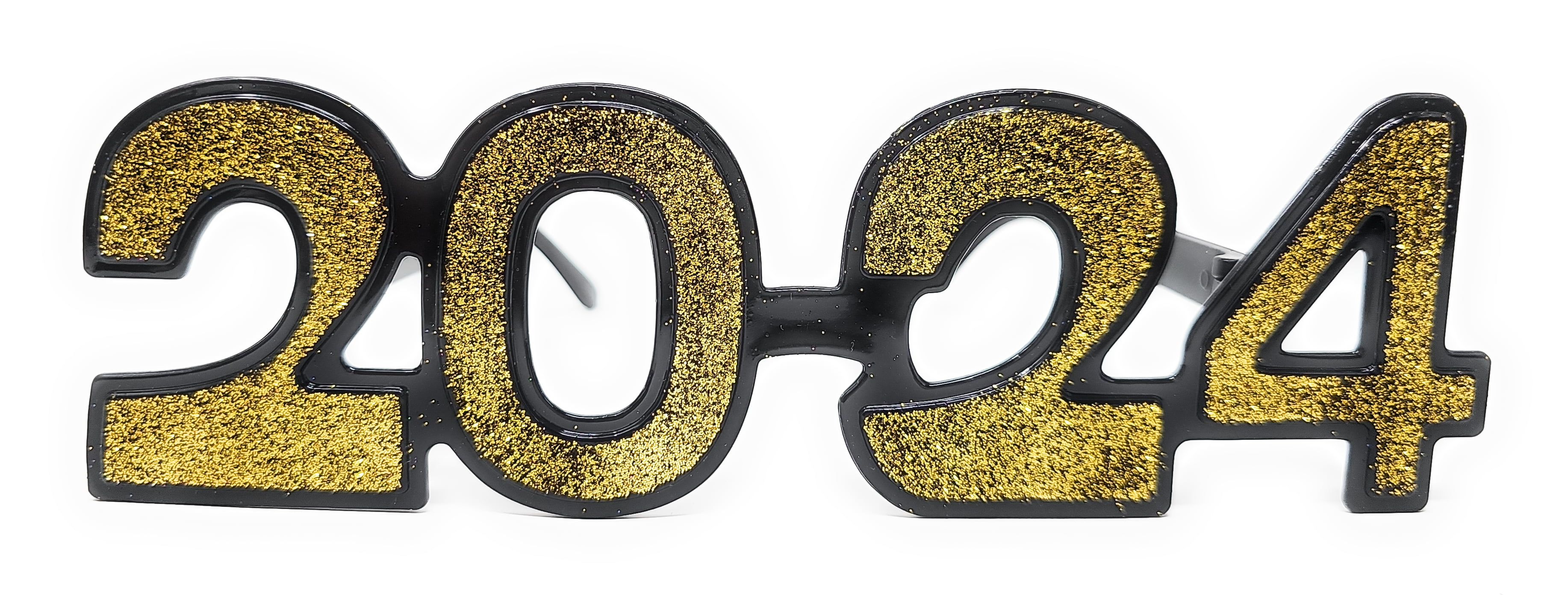 2024 Glitter Glasses - 12 Pack Silver Gold Black Adult Unisex New Years ...