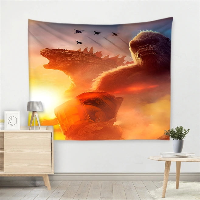 2024 Godzilla wars King Kong surrounding tapestry poster hanging cloth ...