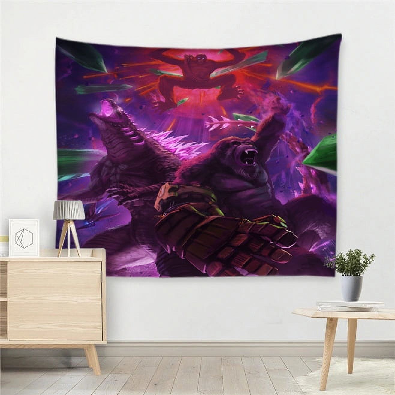 2024 Godzilla wars King Kong surrounding tapestry poster hanging cloth ...
