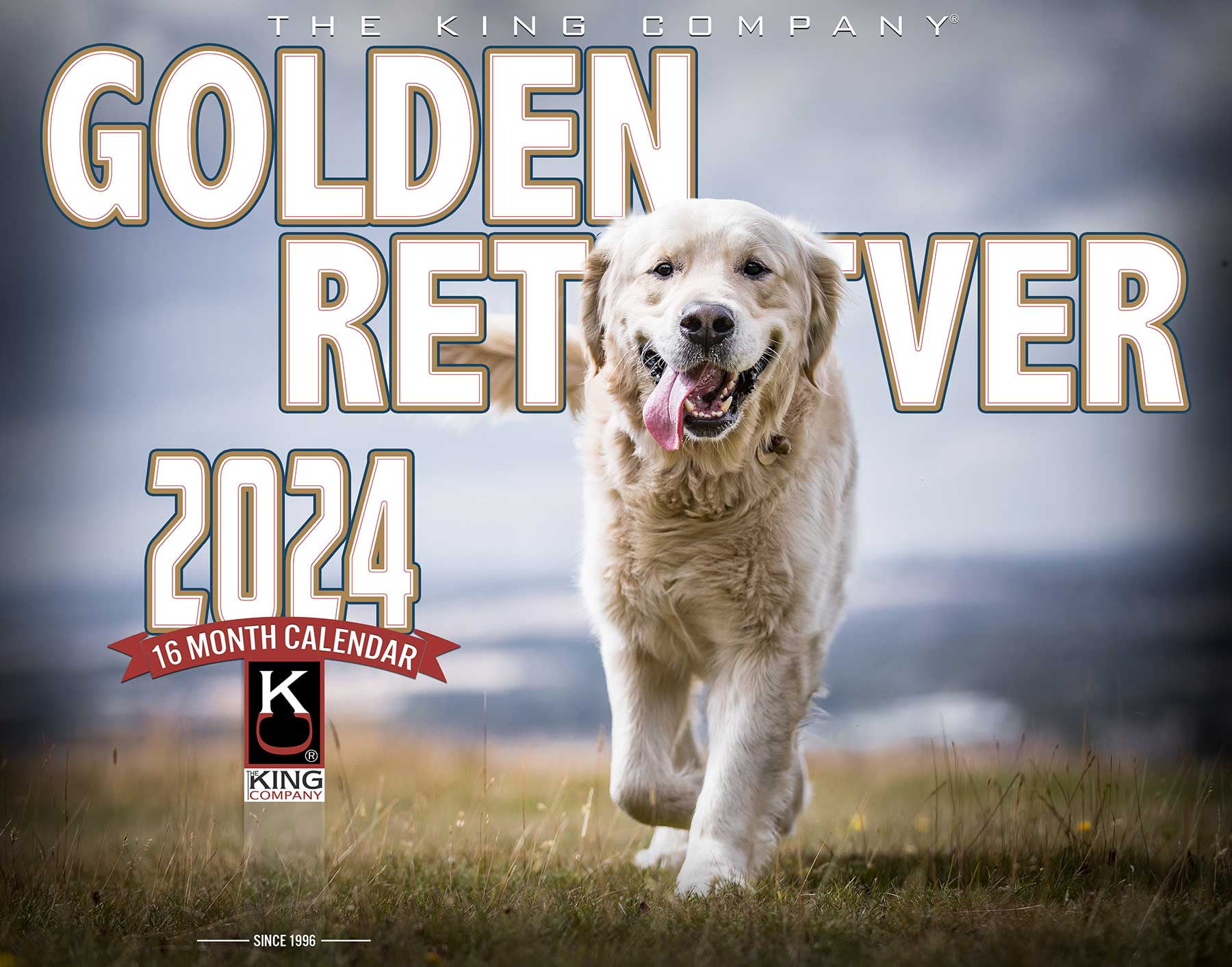 2024 Golden Retriever Wall Calendar 16-Month X-Large Size 14x22, Best ...
