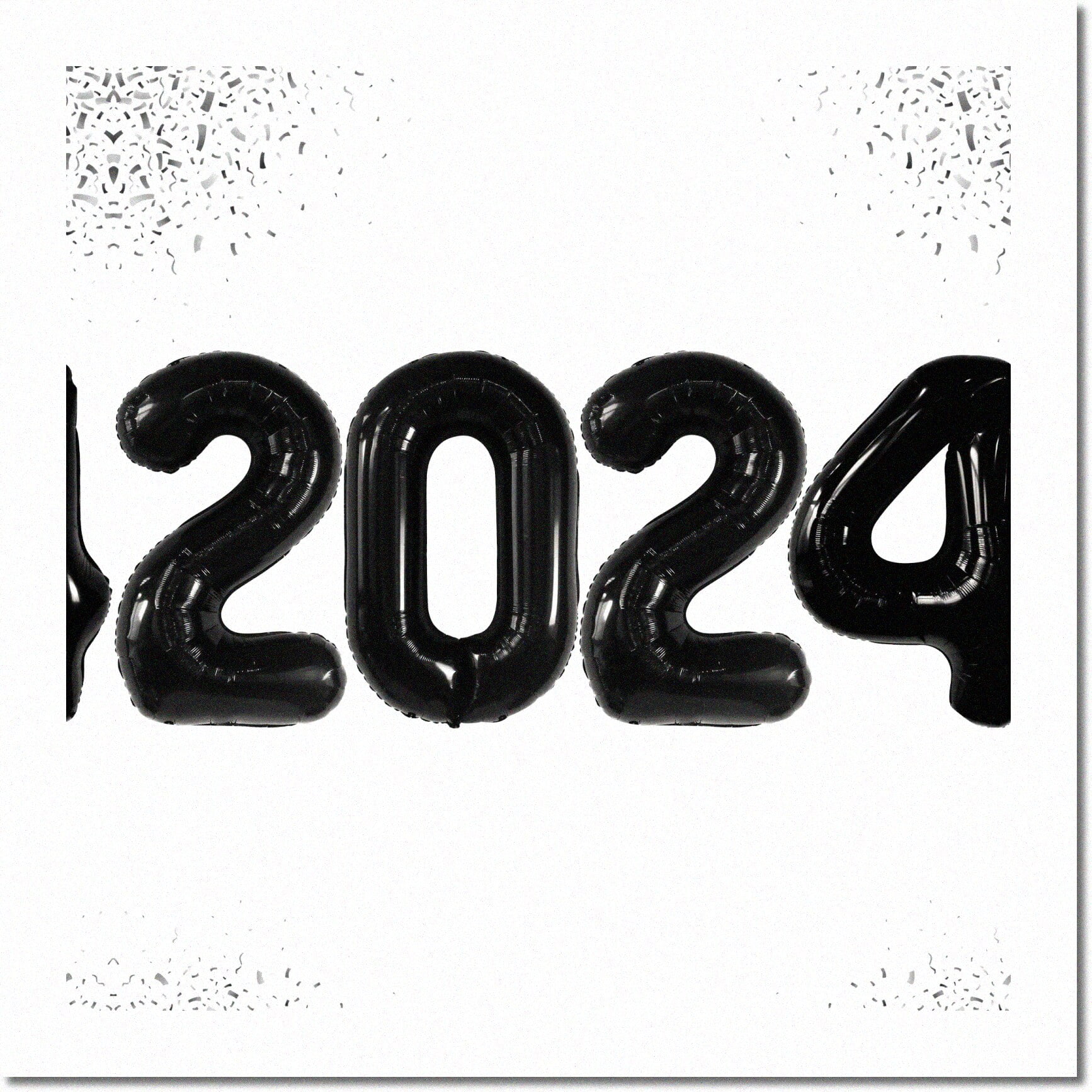 "2024 GradStars Mega Balloons - Jumbo 42" Black Number Balloons for Cl ...