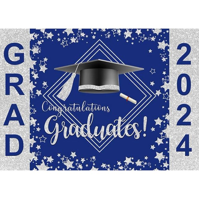 2024 Graduation Backdrop for Photography Black and Gold Class of 2024 ...