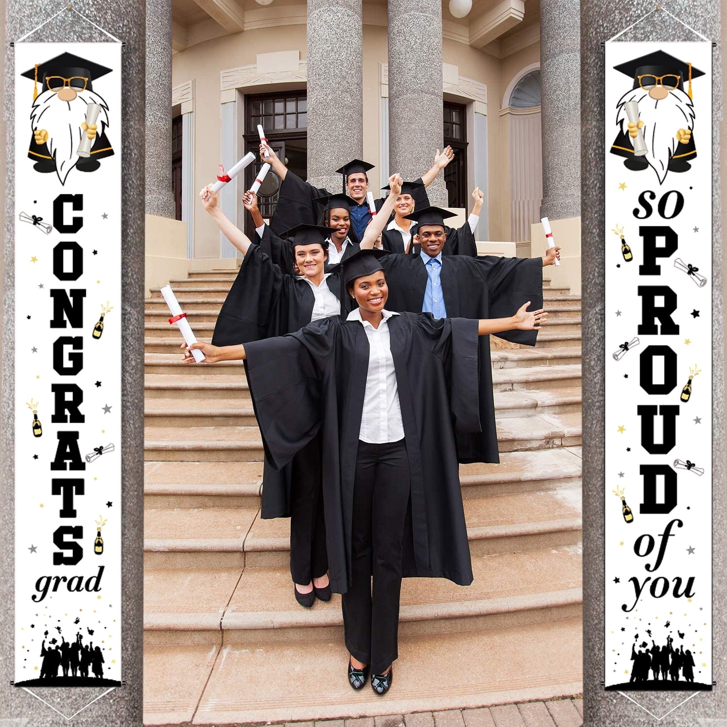 2024 Graduation Banner Porch Sign Decoration Congrats Grad Party ...