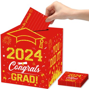 Guiexla Personalized Graduation Gift Card Holder 12 Slots Wooden Card ...