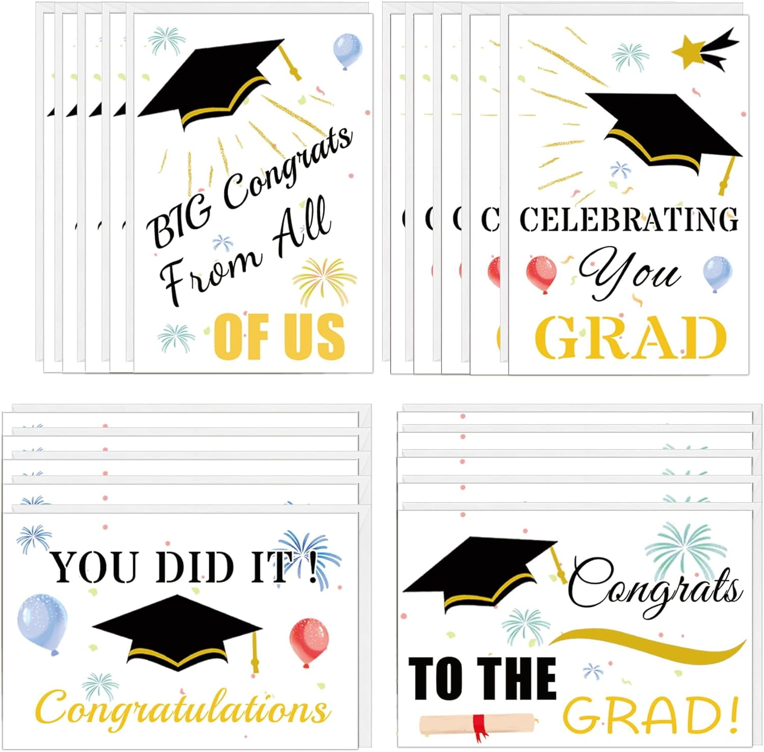 2024 Graduation Cards Bulk Congrats Grads Gift Greeting Cards with ...