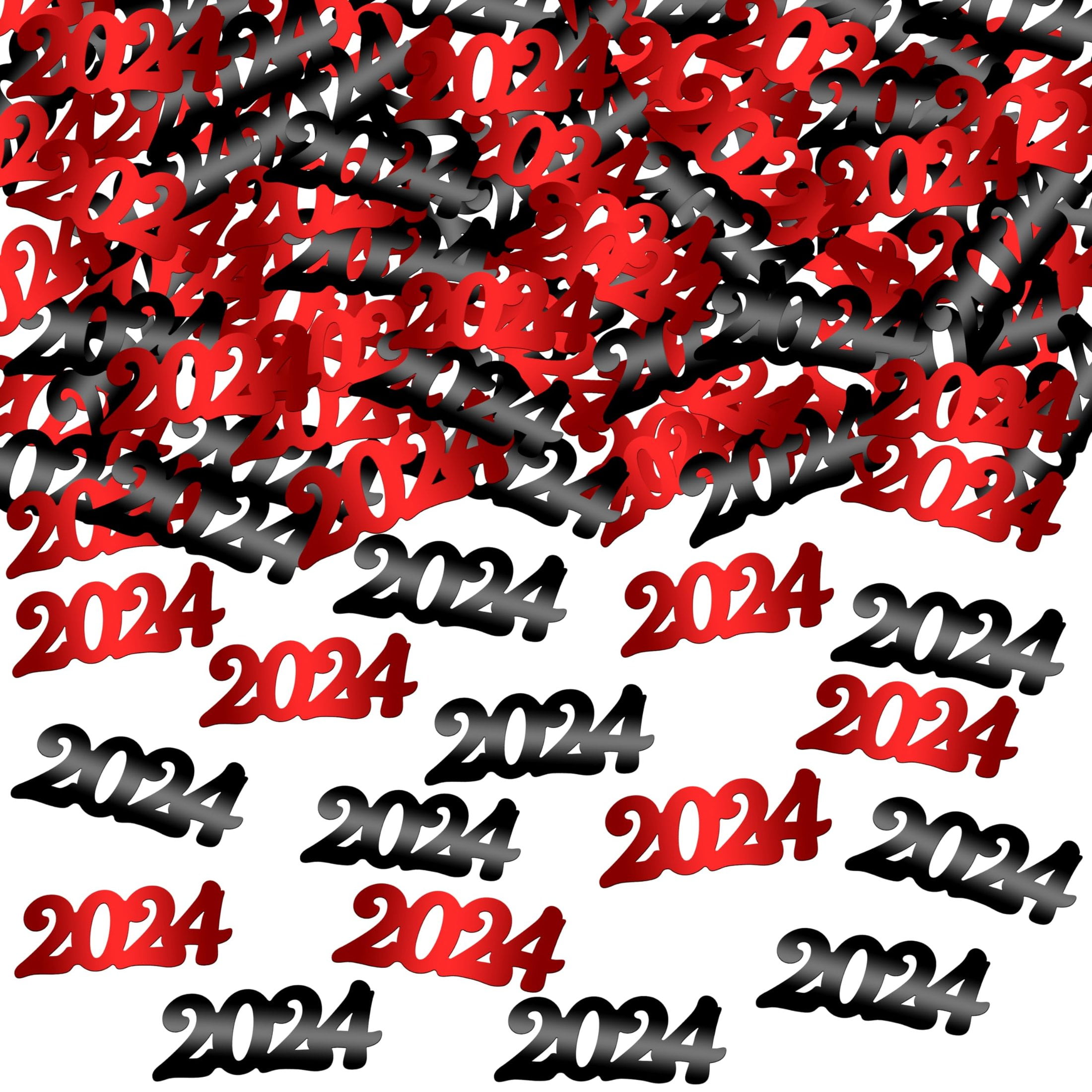2024 Graduation Confetti Pack - Red & Black Table Decorations - 500 ...