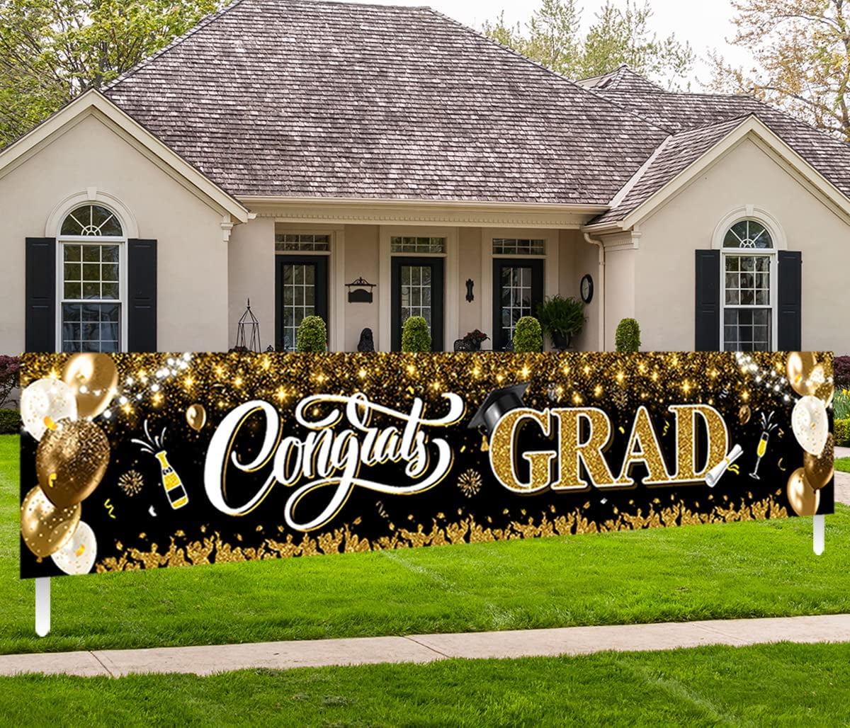 2024 Graduation Decorations-Congrats Grad Yard Sign Banner Decoration ...