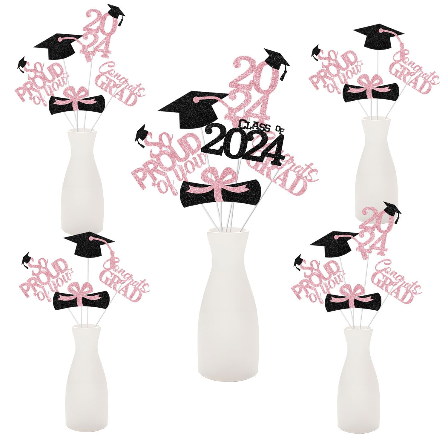 2024 Graduation Party Decorations - 24 Pcs Graduation Table Signs, 2024 ...