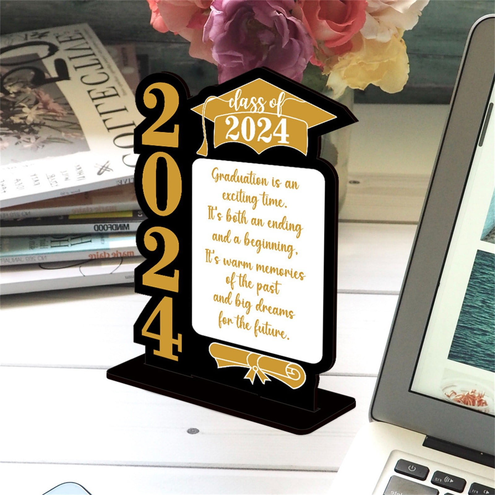 2024 Graduation Table Decorations Class Of 2024 Wooden Table Sign ...