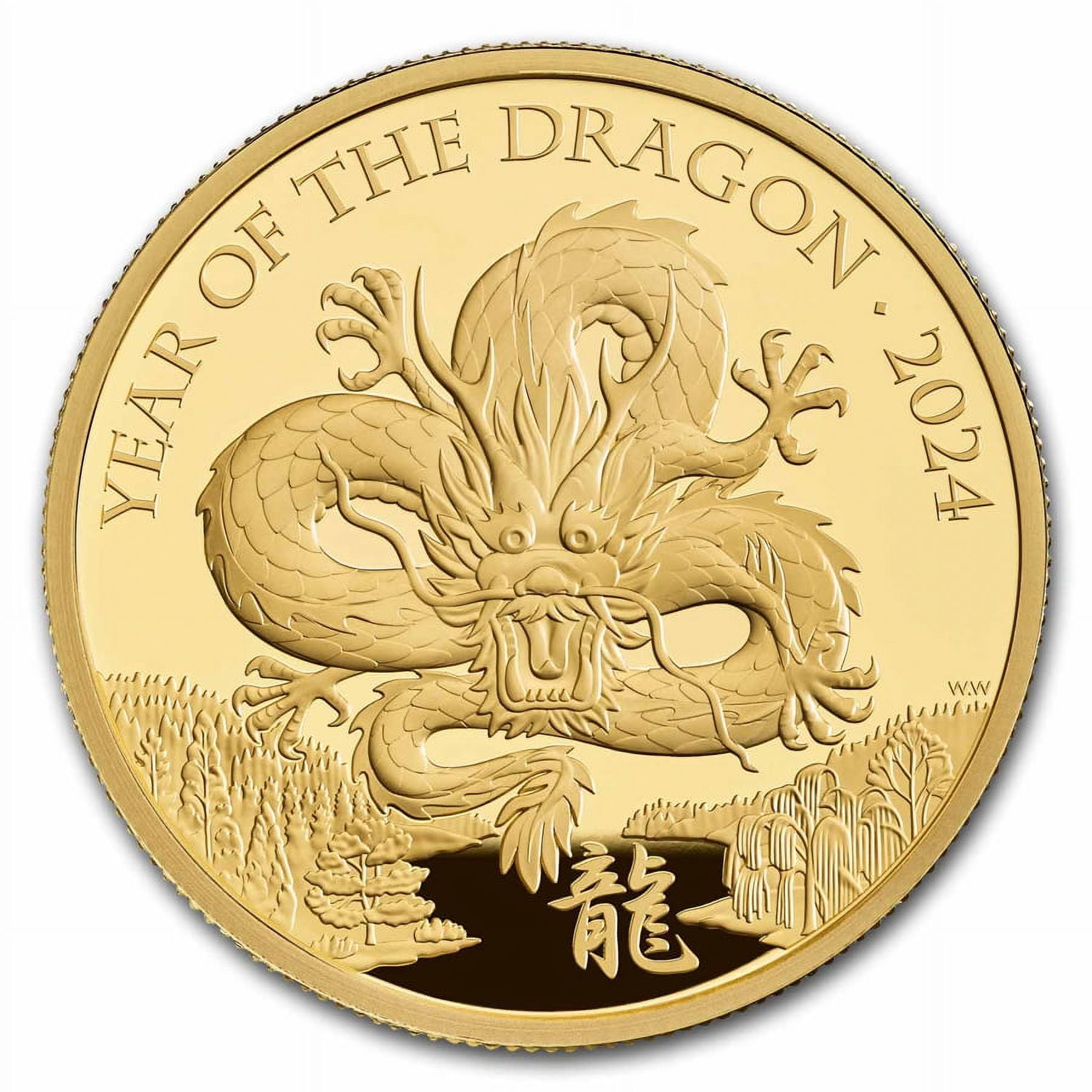 2024 Great Britain 1 oz Gold Year of the Dragon Proof (Box & COA ...