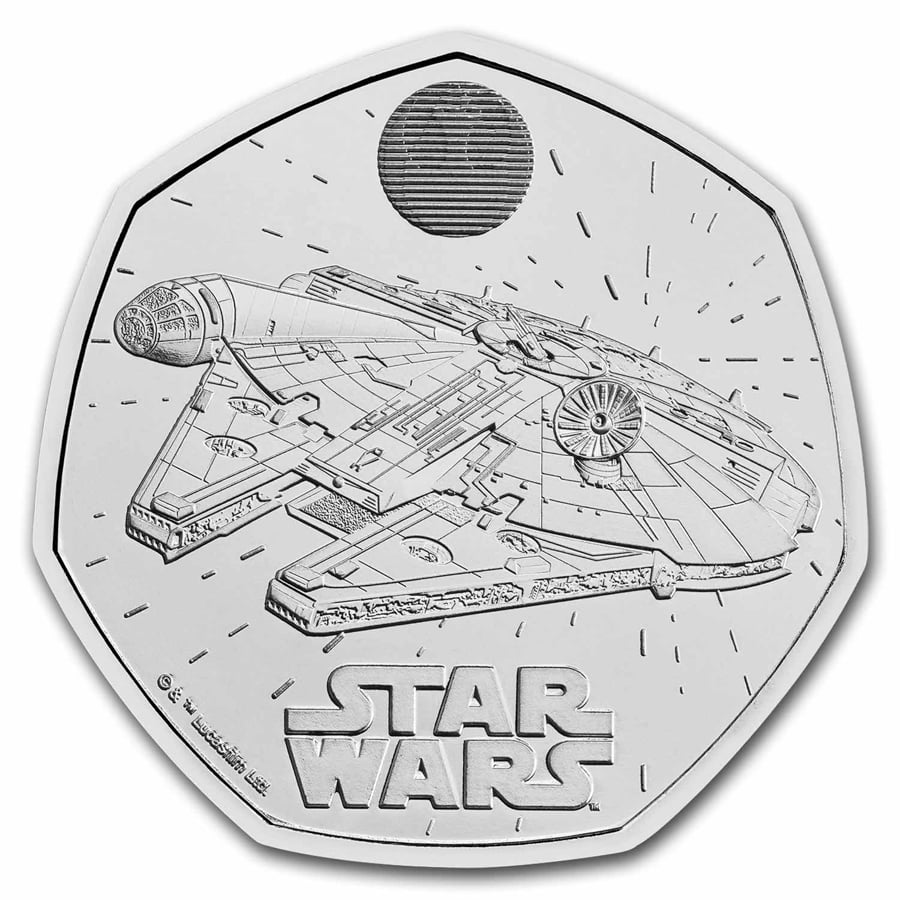 2024 Great Britain Star Wars: Millennium Falcon 50p BU Coin - Walmart.com