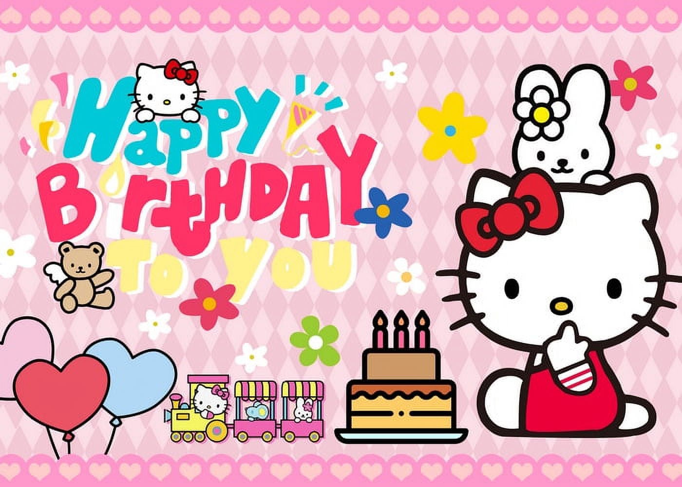2024 HOT Hello Kitty Theme Background Photography Cartoon Backdrop ...