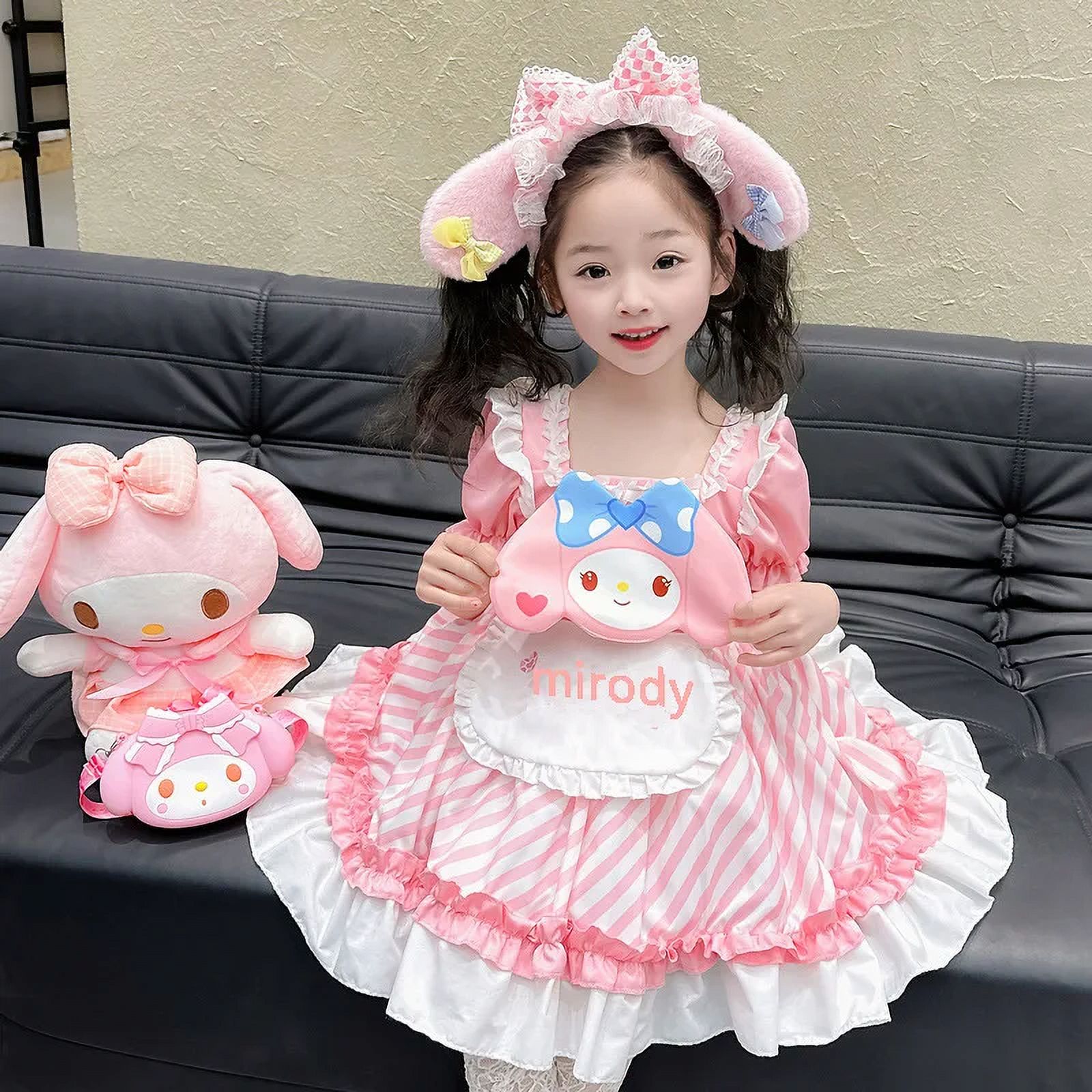 2024 HOT Kawaii Sanrio Kuromi My Melody Dress Child Girl Cute Cartoon ...