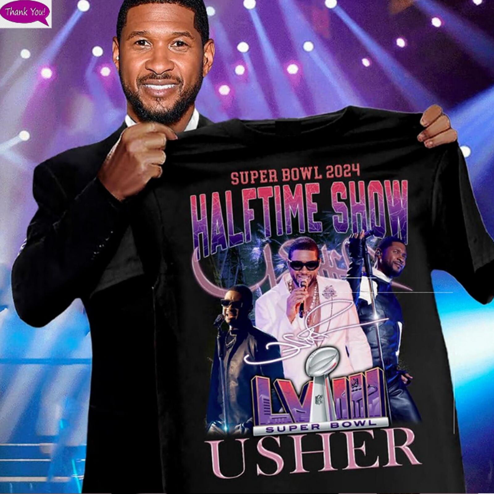 2024 Halftime Show Usher T Shirt Full Size S-5XL unisex - Walmart.com