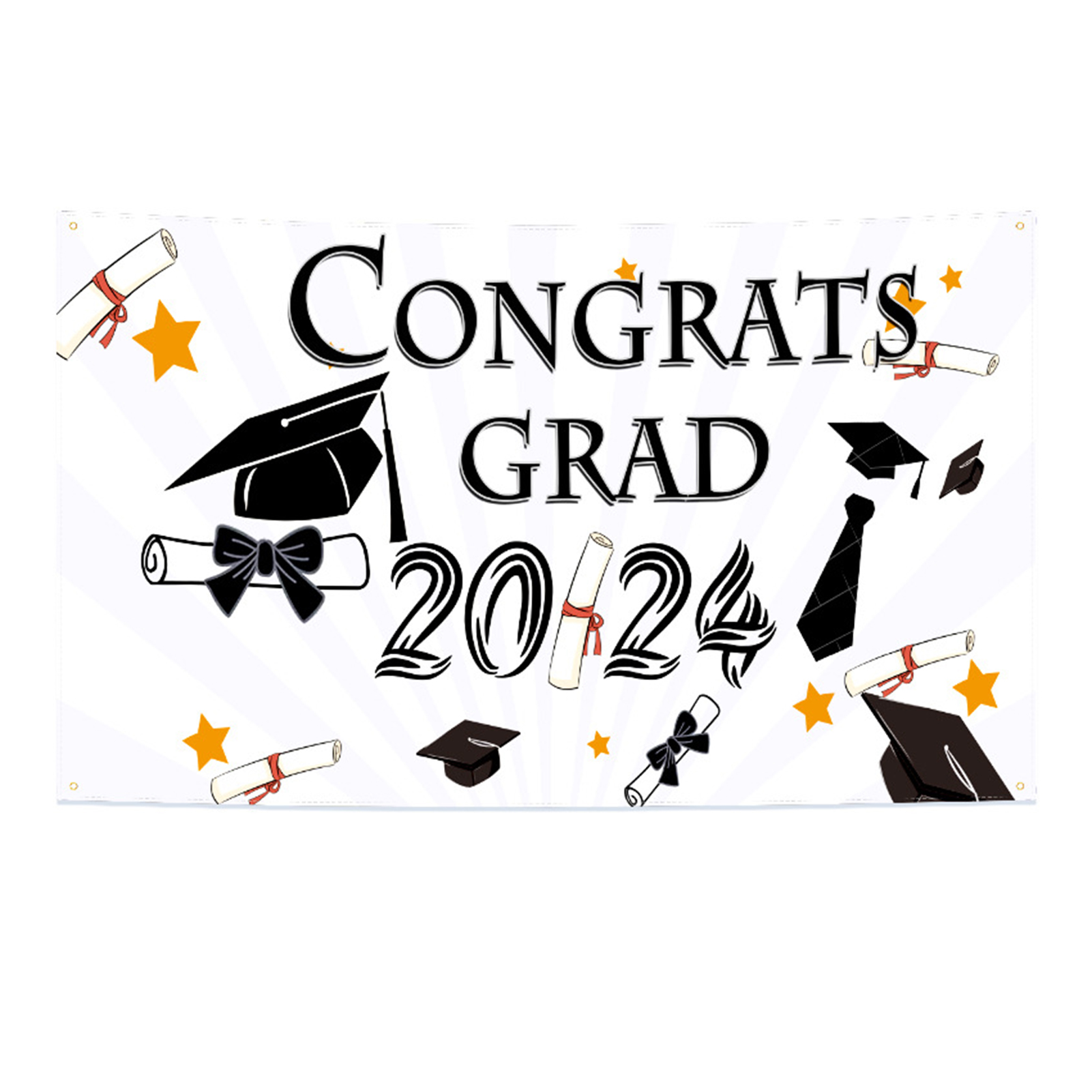 2024 Happy Graduation Banner Congratulation Graduates Letter Print Flag ...