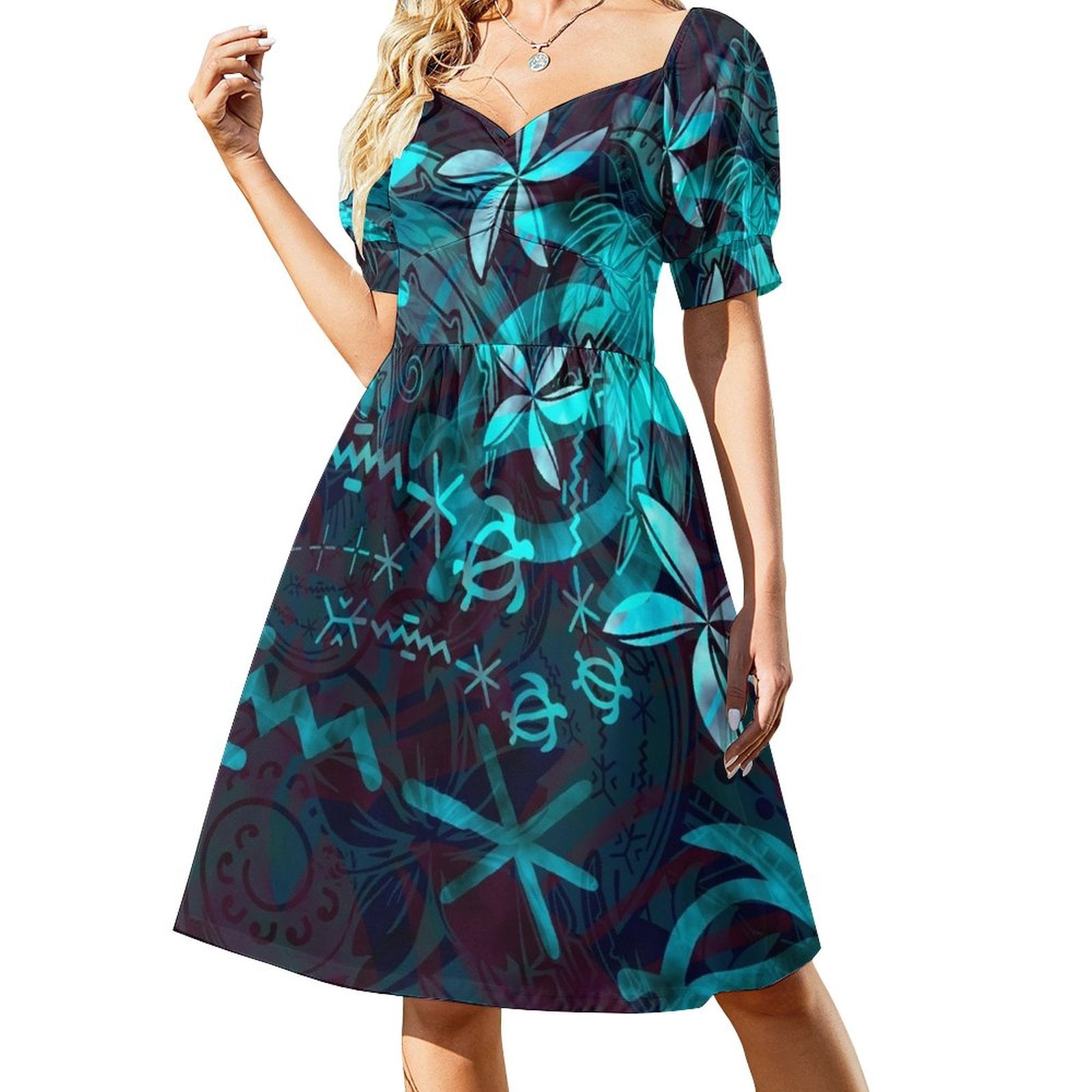 2024 Hawaiian - Polynesian Tropical Abstract Dress dress summer women ...