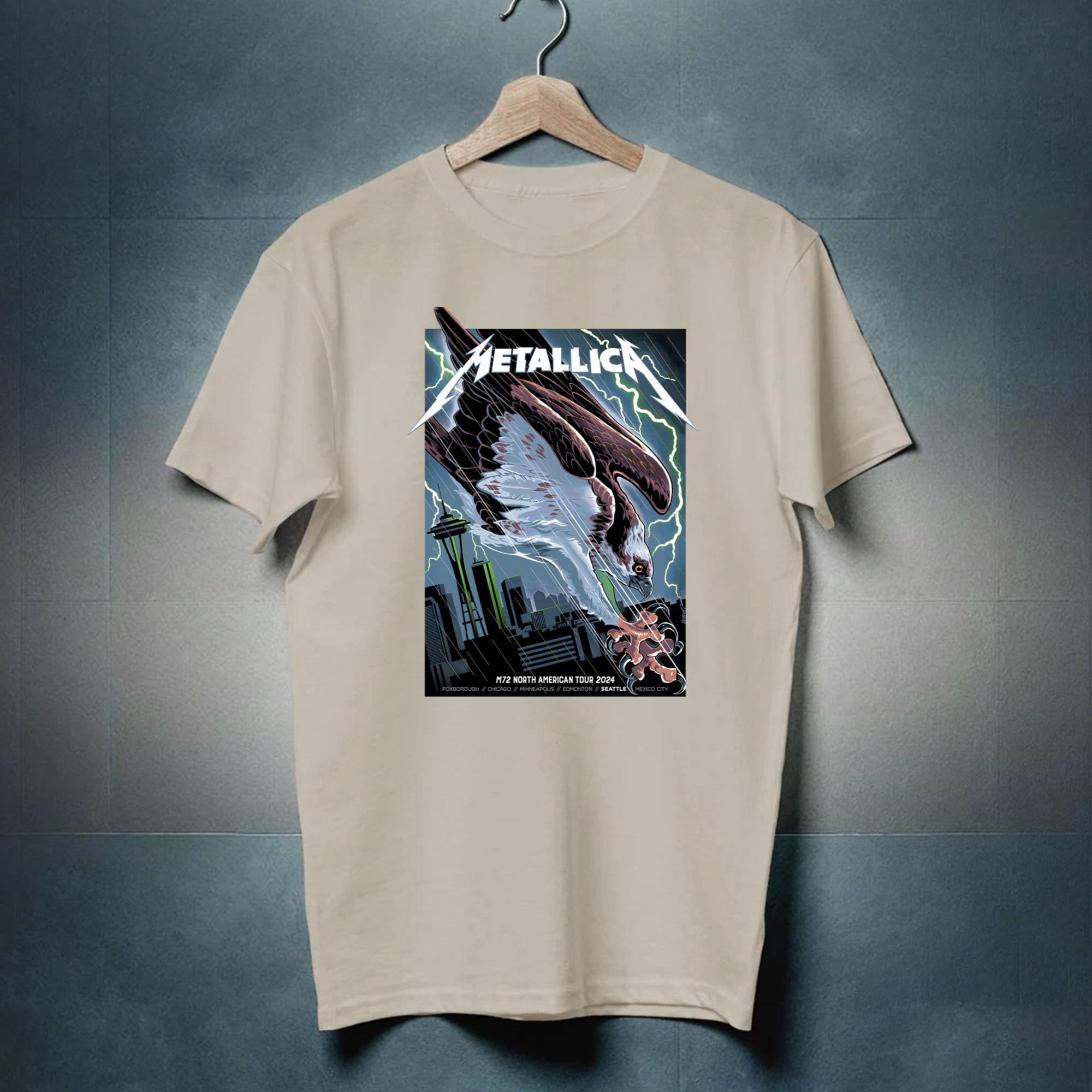 2024 Heavy Rock Tour-Inspired Shirt – Seattle Night Graphic Eagle Tee ...
