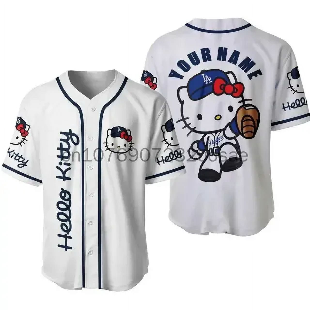 2024 Hello Kitty Baseball Lovely Personalized Cartoon Print Baseball ...