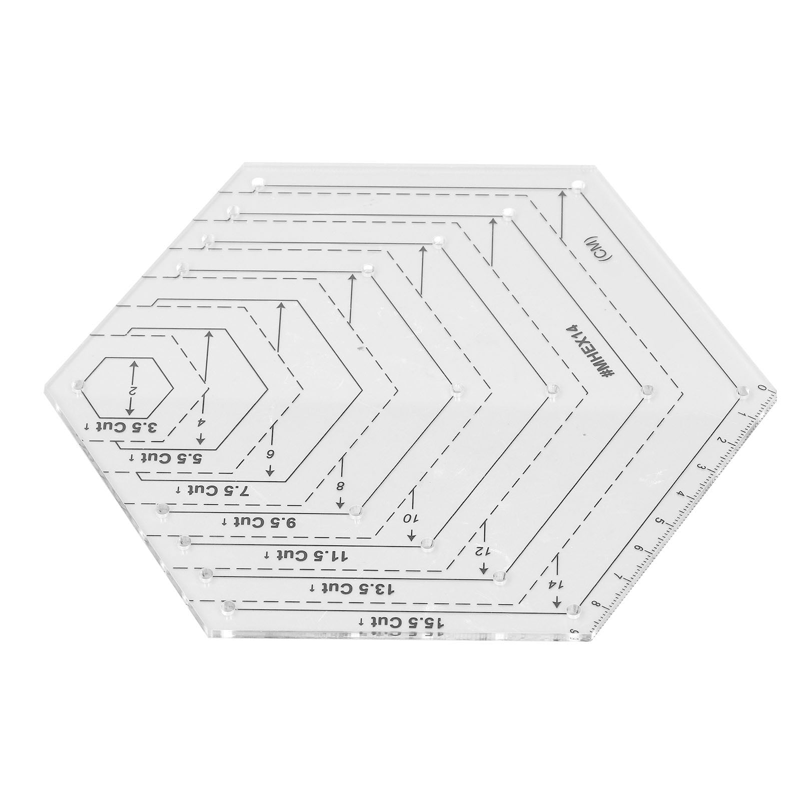 2024 Hexagon Ruler DIY Handcrafted Clear Scale High Accuracy ...