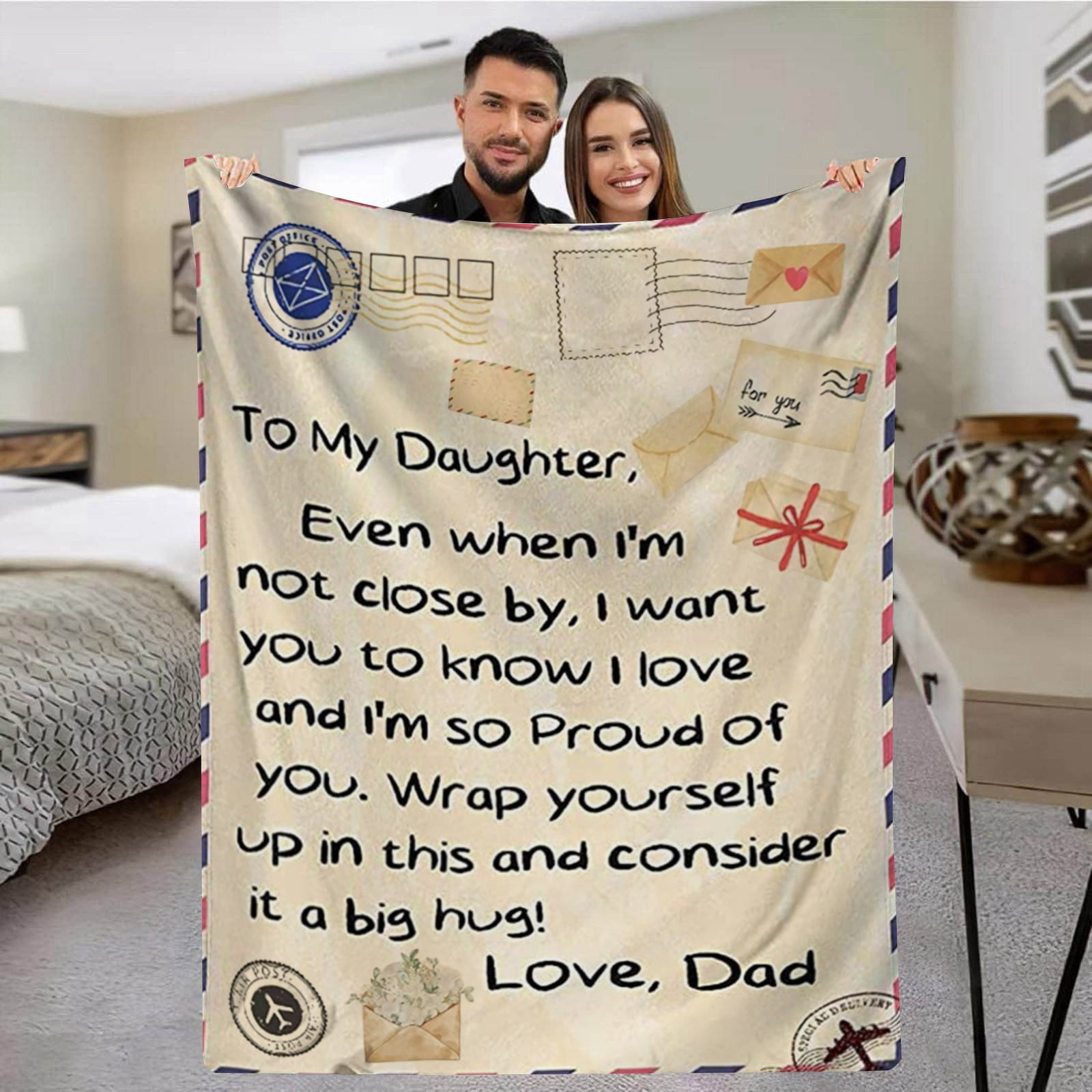 2024 Home For Family A Blanket Letter Lovers Friends Wrap Blanket Gift ...