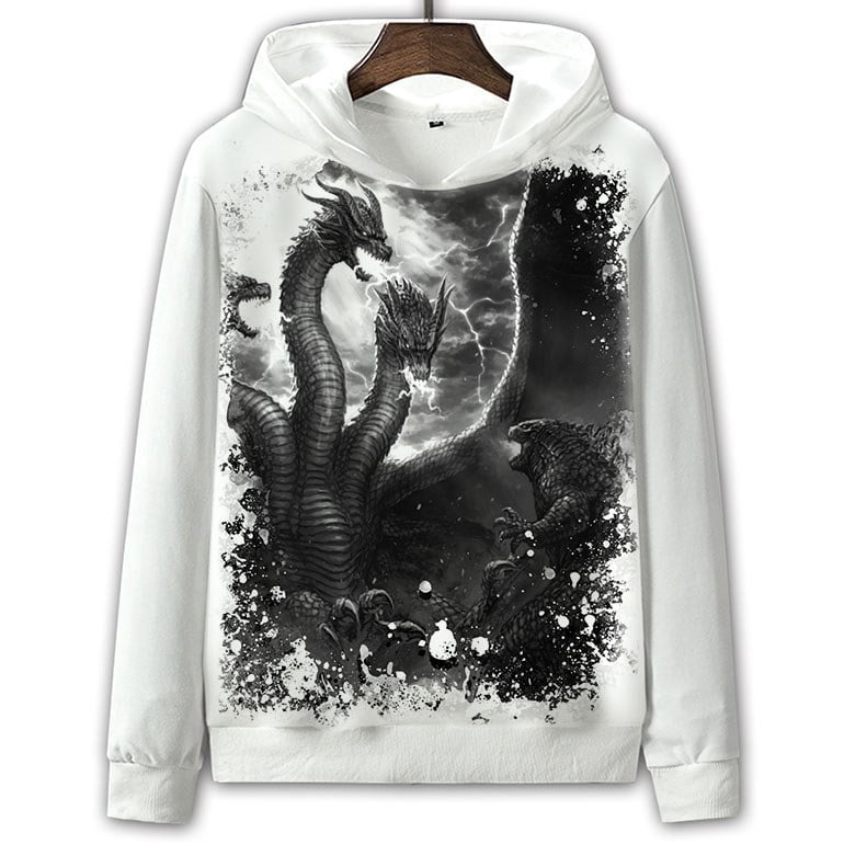 2024 Hot new Godzilla VS King Kong hoodie, 3D clothes long sleeve trend ...