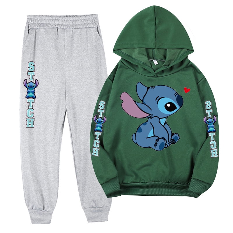2024 Hot new children's wear Planet baby Stich pullover hoodie + pants ...