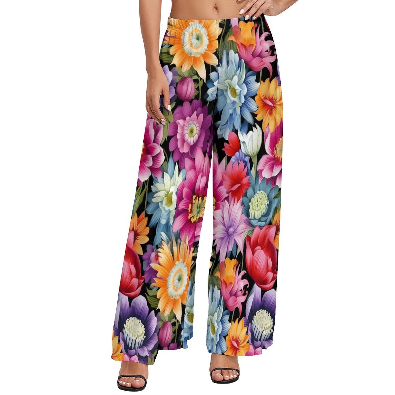 2024 Idea Gift Pants Wide Sexy Waist High Elastic Trousers Style Street ...