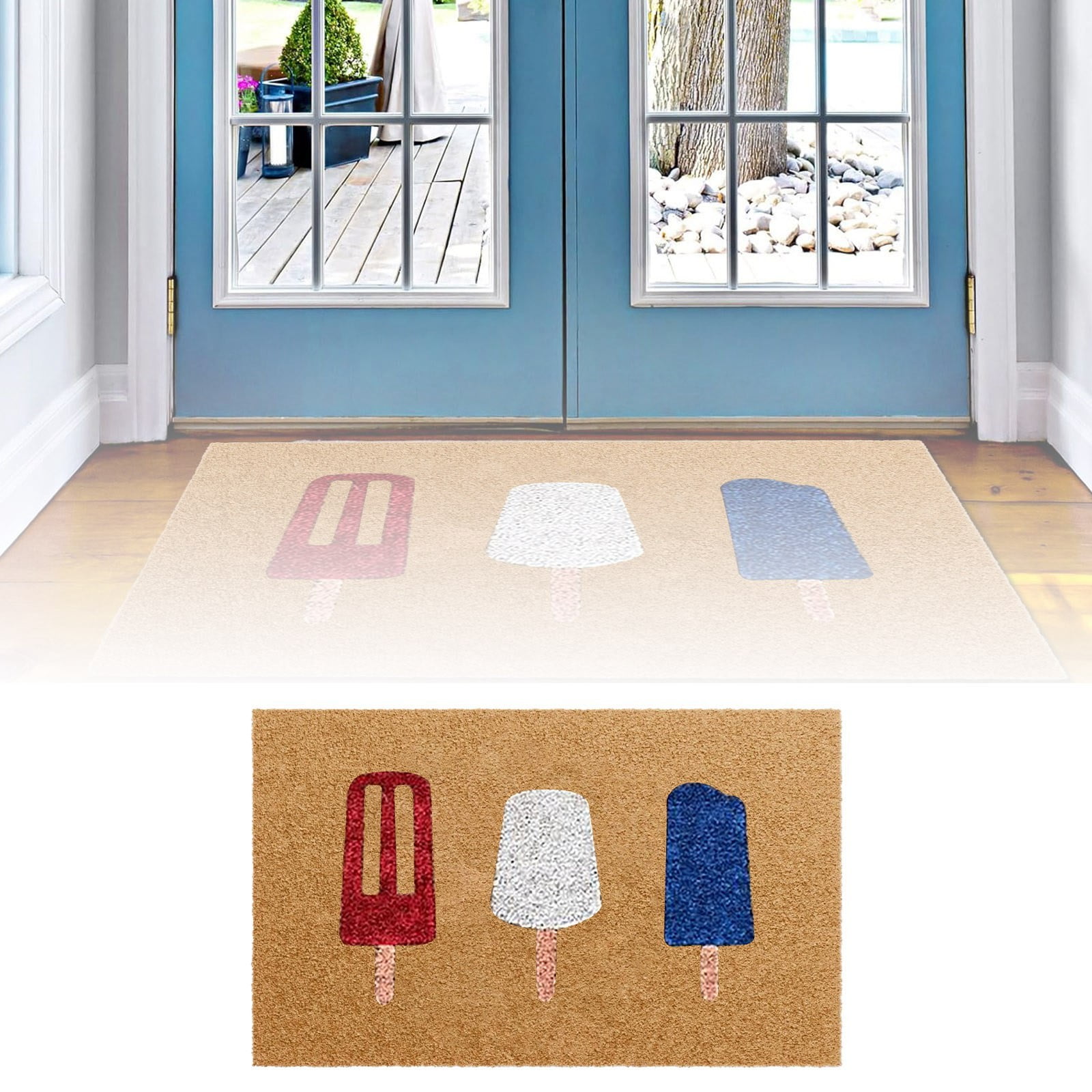 2024 Independence Day Plush Floor Mat Happy July Colourful Printed ...