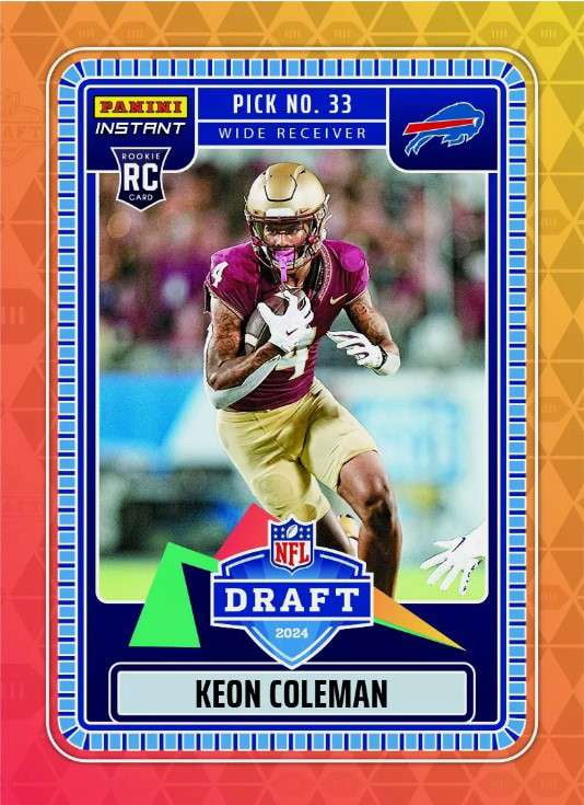 2024 Instant Draft Night Football Keon Coleman NFLDN-19 (Rookie ...
