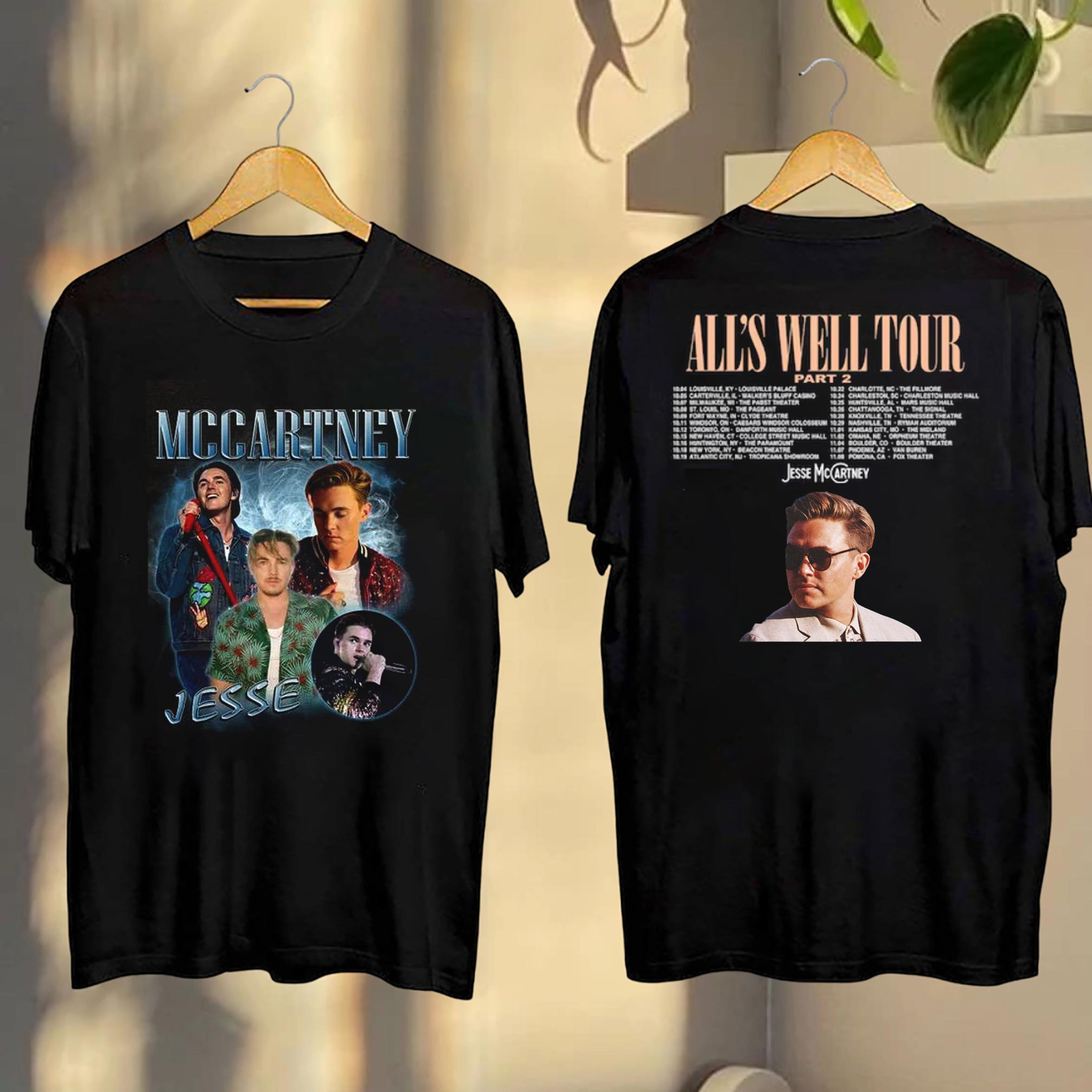 2024 Jesse McCartney All's Well Tour Part 2 Shirt, Jesse McCartney Fan ...