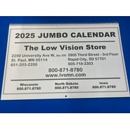 Low Vision Print Calendar- 2025 - Walmart.com