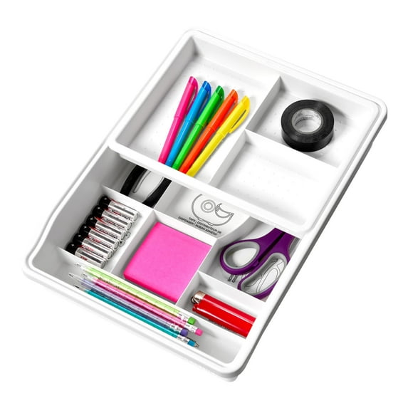 madesmart 12-Compartment Junk Drawer Organizer with Sliding Top Tray ...