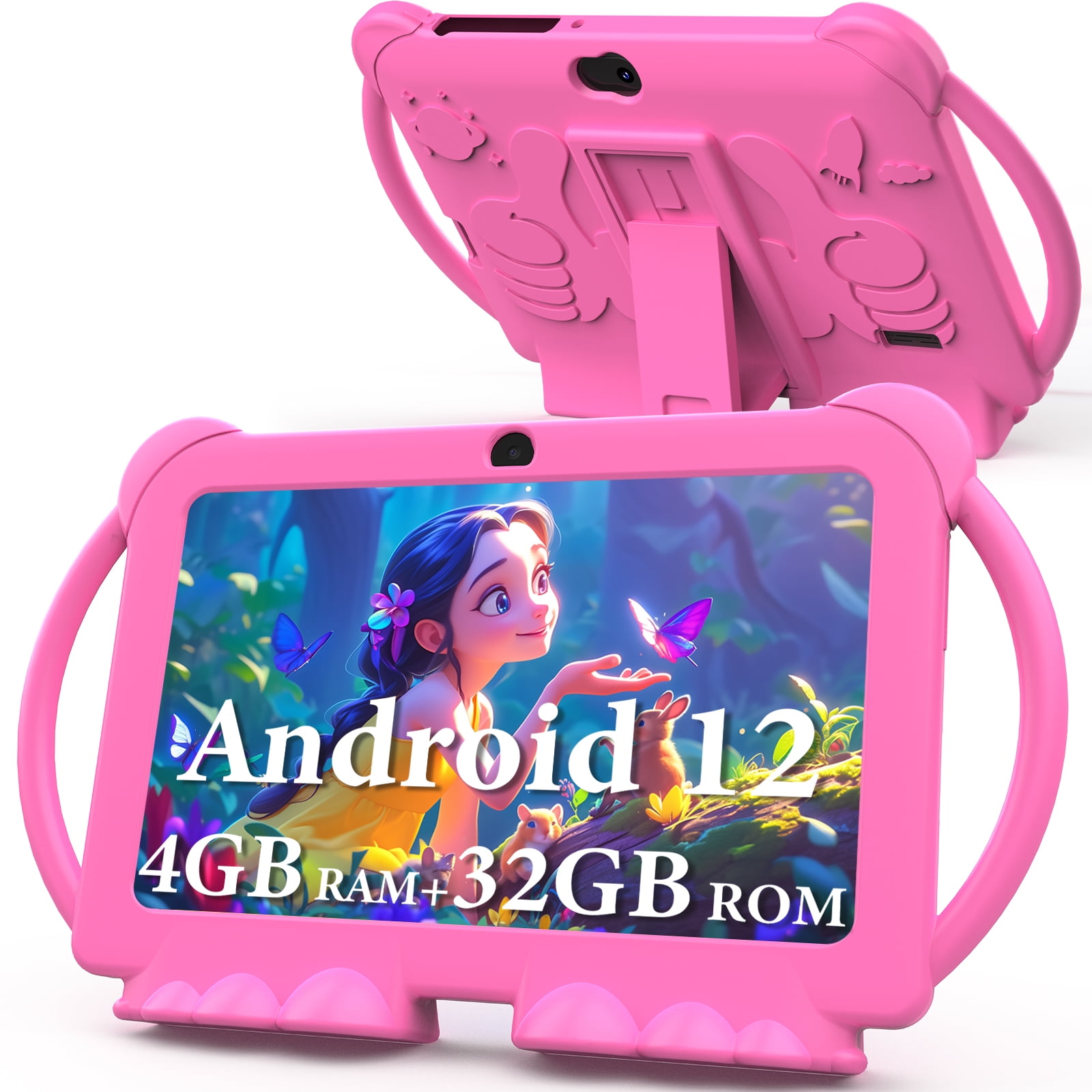 2024 Kids Tablet, Android 12 Tablet for Kids 7 inch, 4+32GB ROM(1TB ...