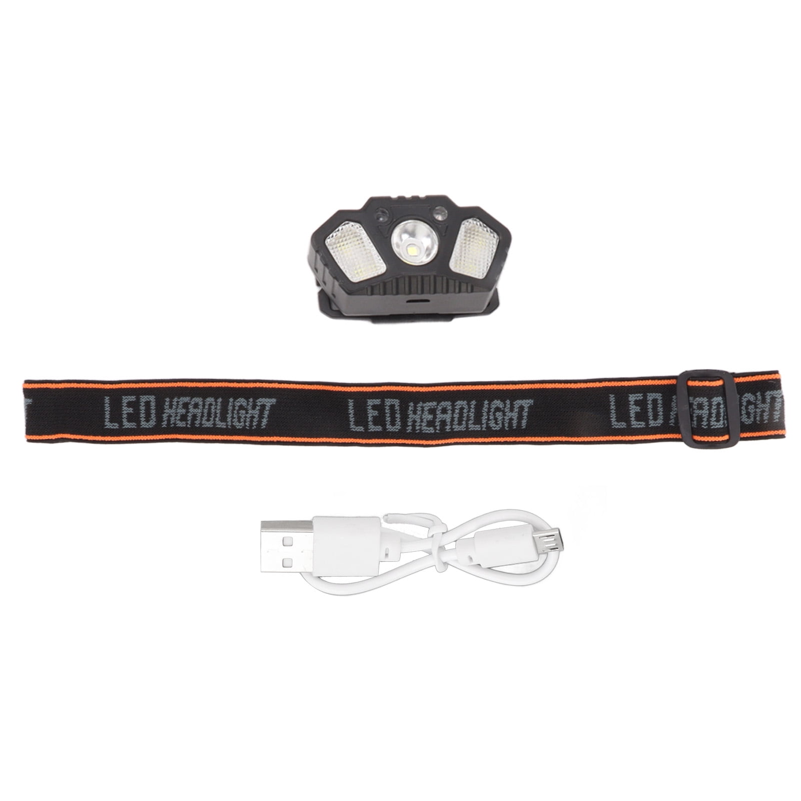 2024 LED Headlamp White and Red Light High Bright Motion Sensing USB ...