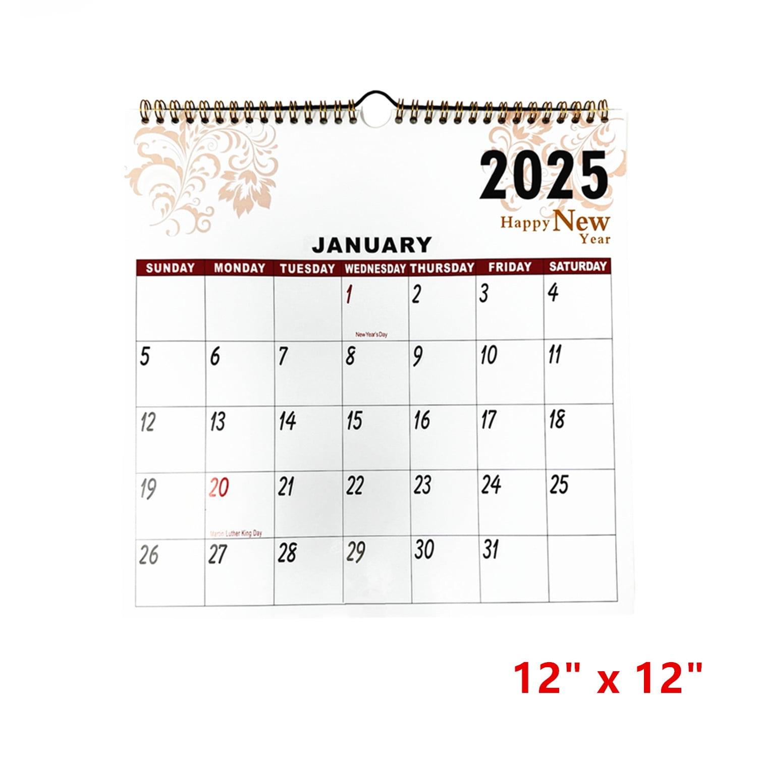 2025 Wall Calendar 12 Months Wall Calendars Annual Planner 12" x 12 ...