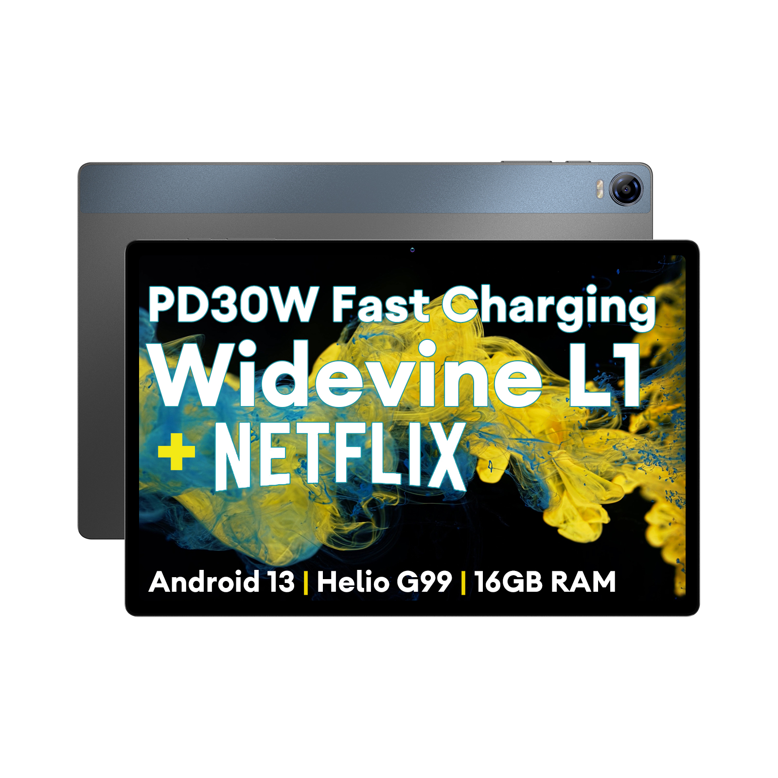 Ematic 7" 16GB Tablet with Android 7.1 (Nougat) + Sleeve and Headphones ...