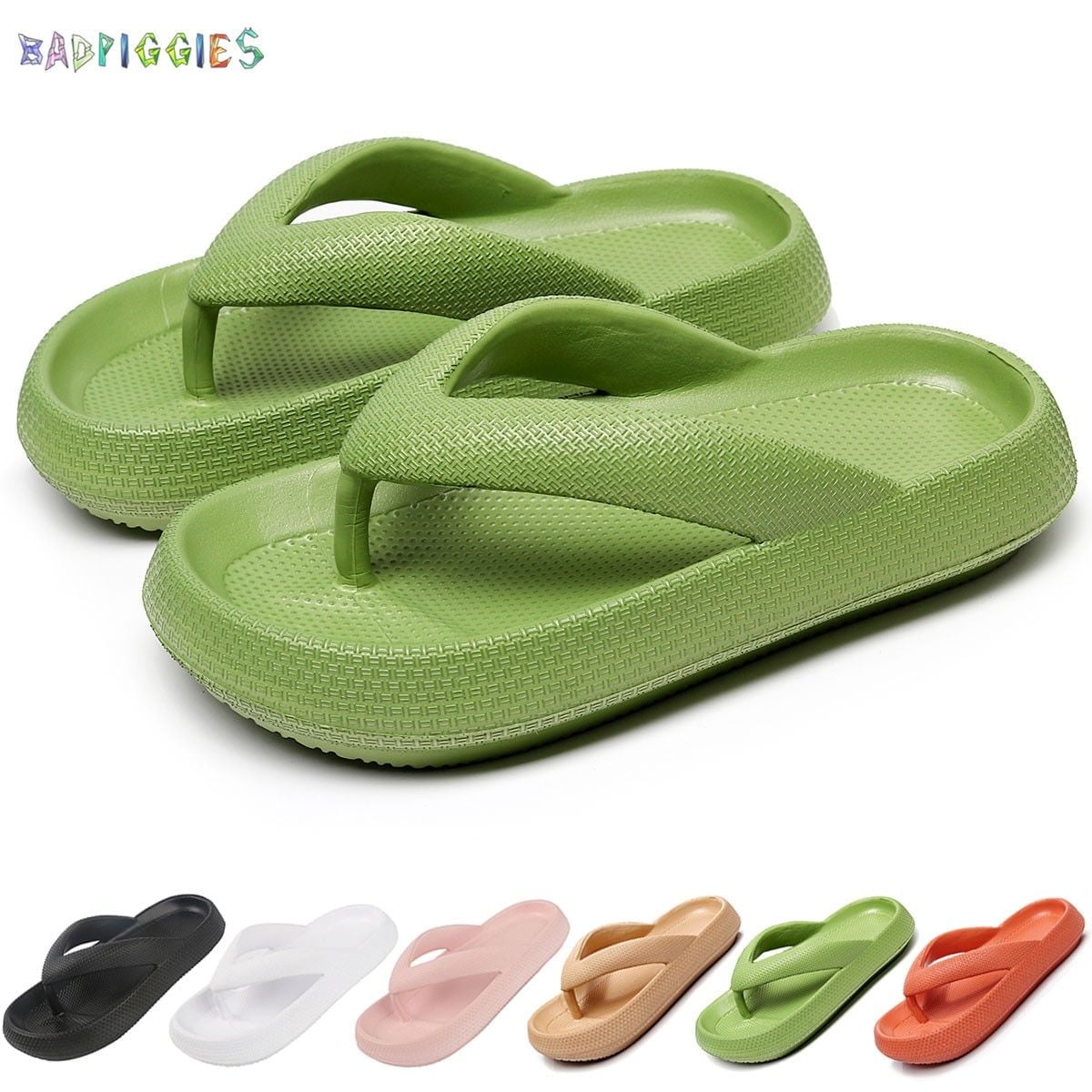 2024 Latest Hot Anti-Slip Flip Flops Thong Sandals Pillow Slippers for ...