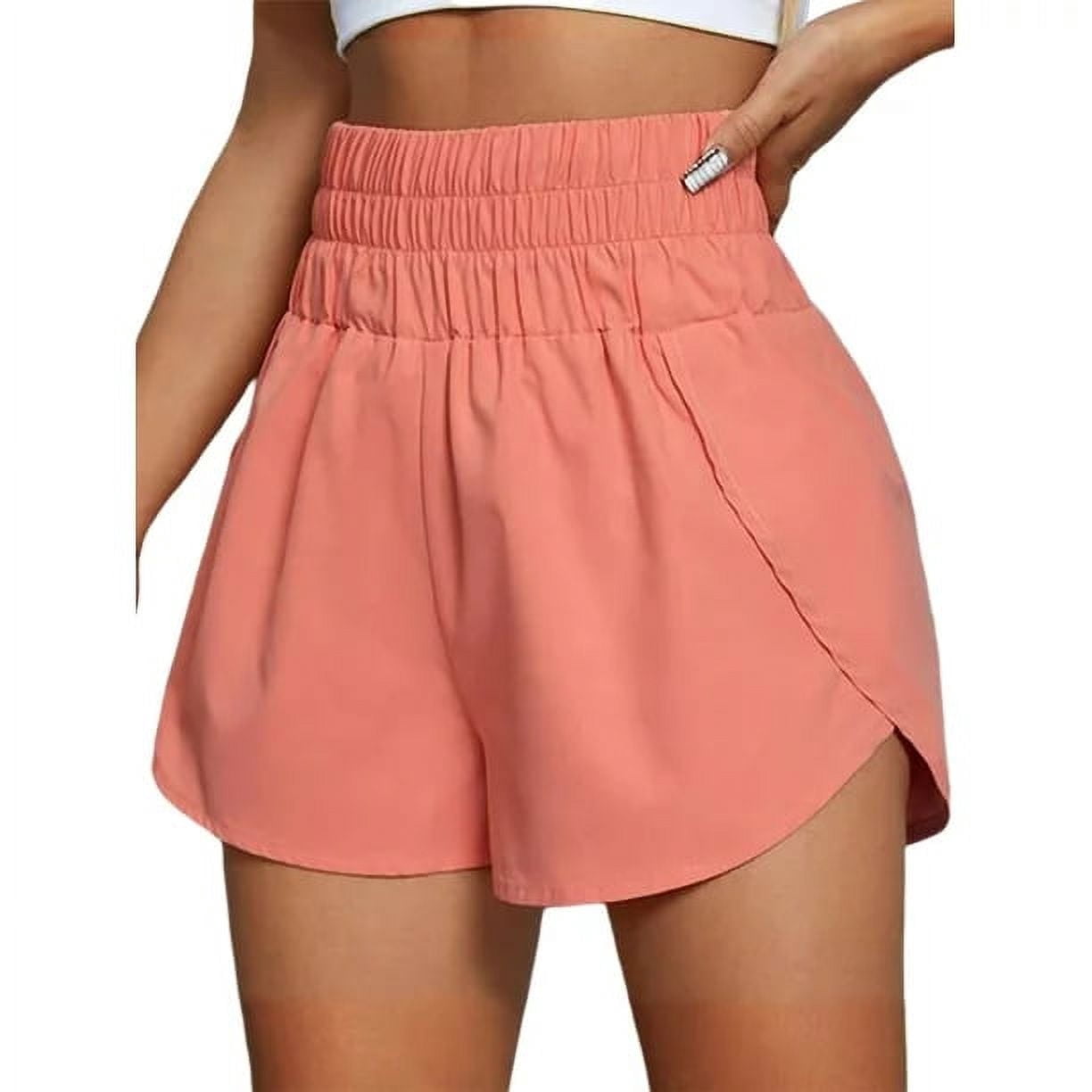 2024 Latest Hot Women's Running Shorts Elastic High Waisted Shorts ...