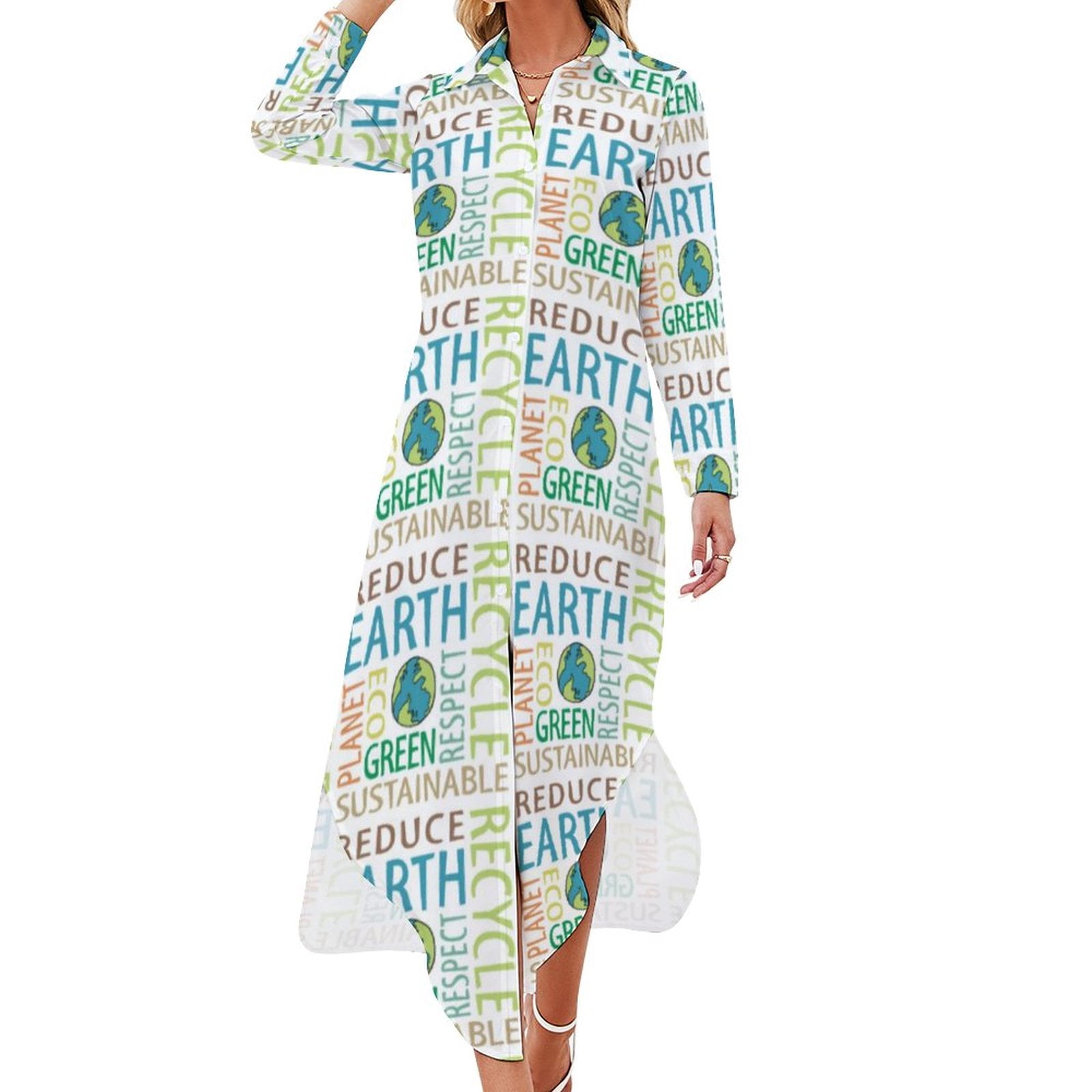2024 Letters Word Art Casual Dress Motivational Words Aesthetic Dresses ...