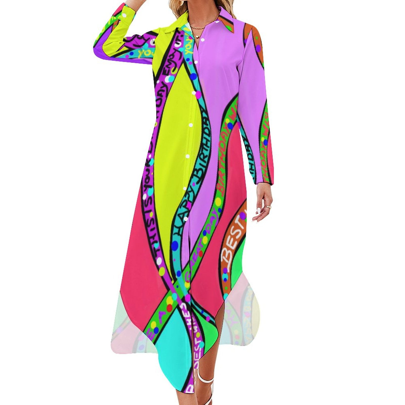 2024 Letters Word Art Casual Dress Motivational Words Aesthetic Dresses ...