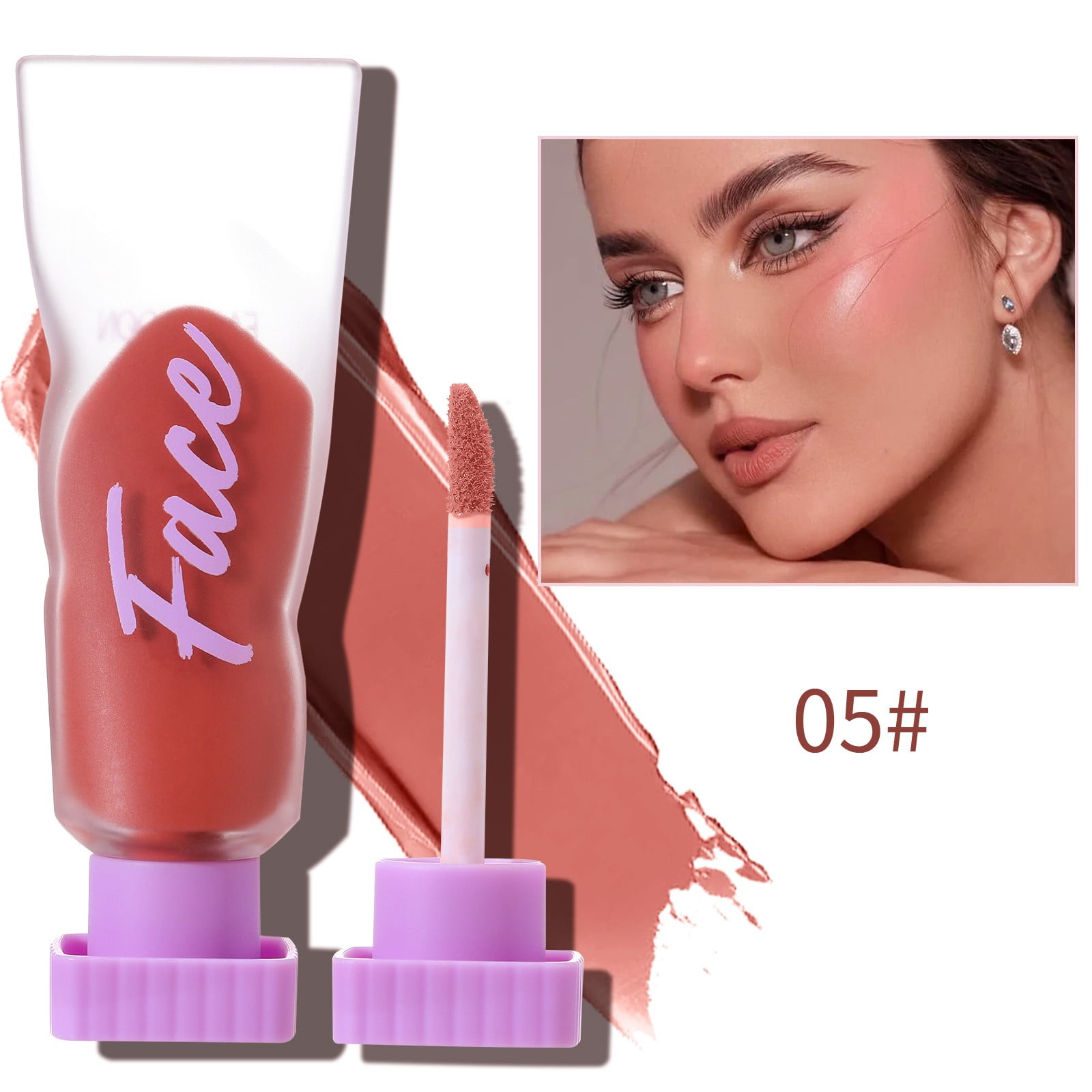 2024 Long-lasting Glossy Finsh Liquid Blush Liquid Soft Velvet Face ...