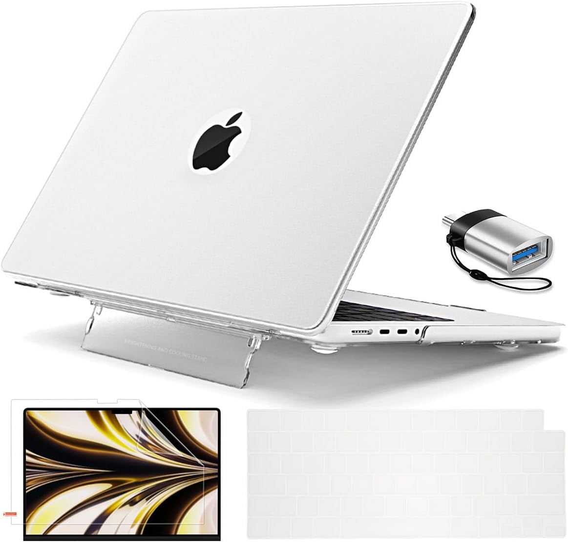 for 2024 MacBook Air 13.6 inch Case M3 A3113 2023 2022 A2681 M2 Chip ...