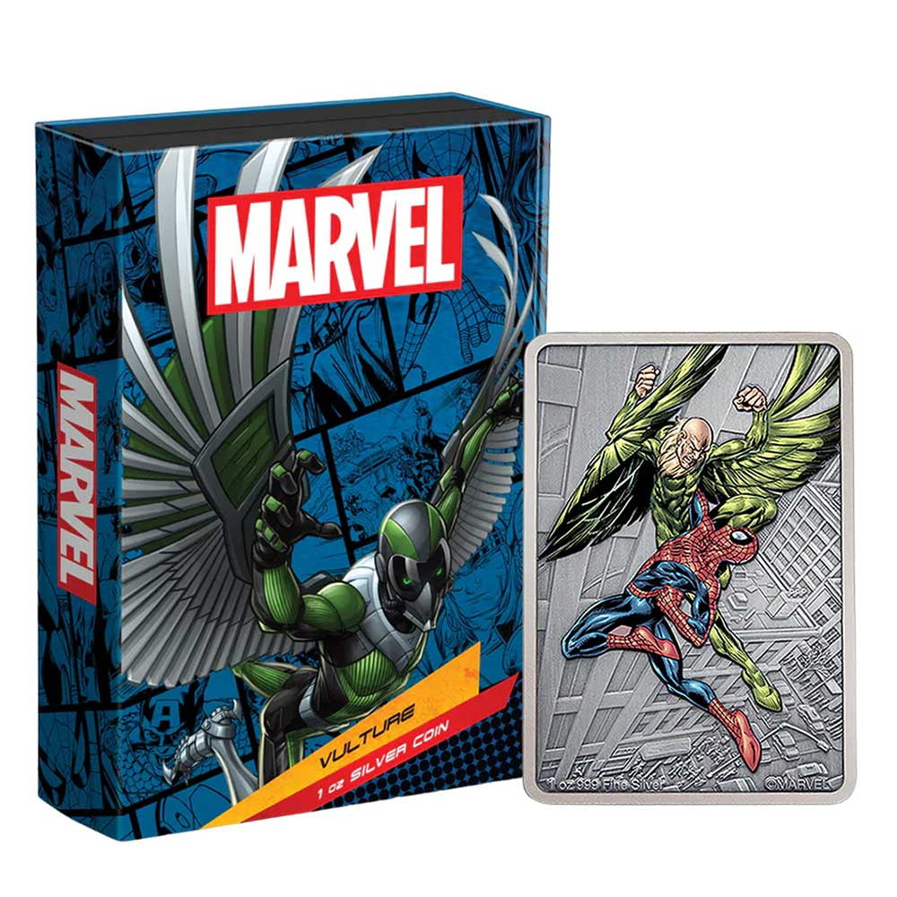 2024 Marvel Spiderman Villians Vulture 1 oz Silver Coin By Agoro Mintage of 2000 - Walmart.com