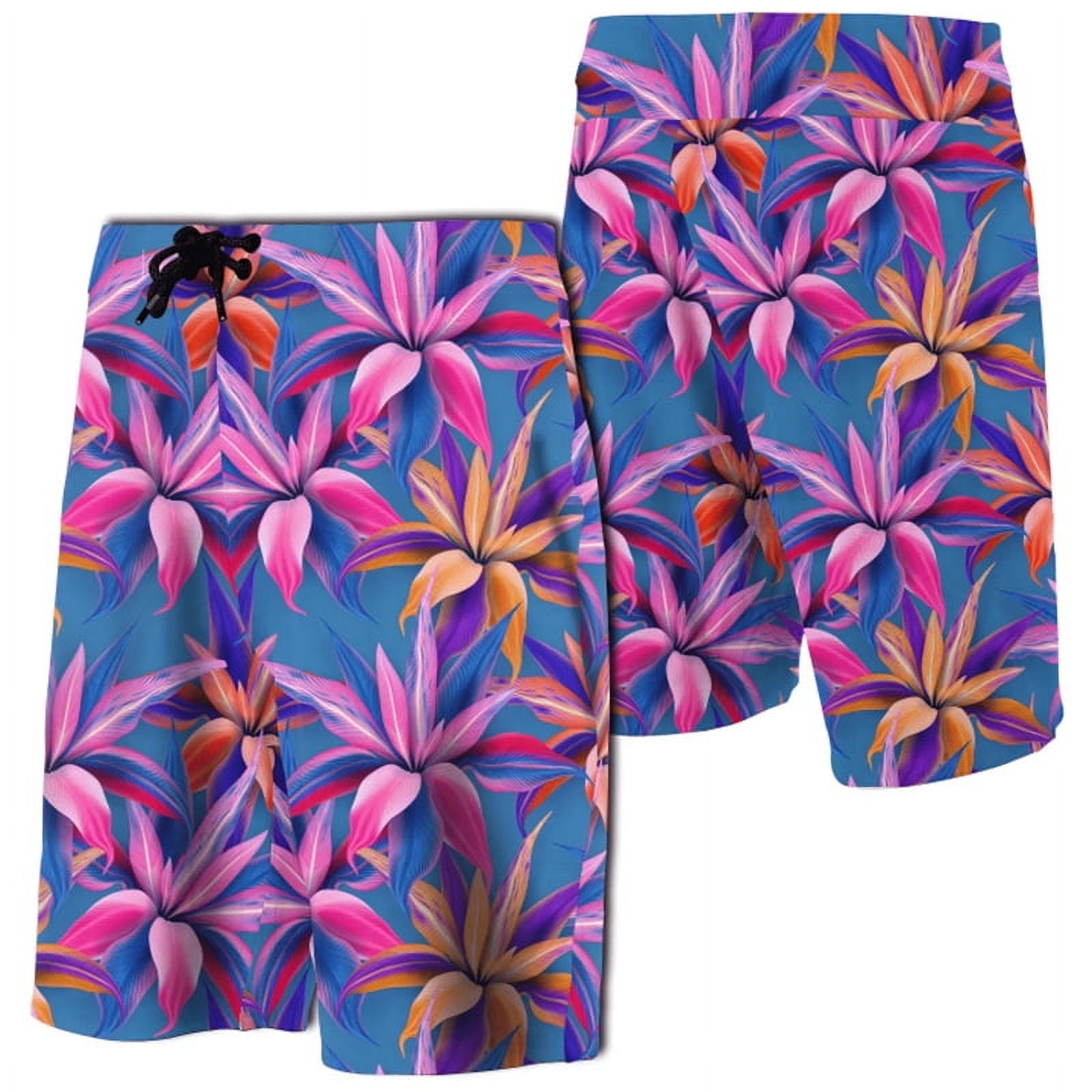 2024 Men Beach Shorts Hawaii Summer Tropical Polynesian Kanaka Women ...