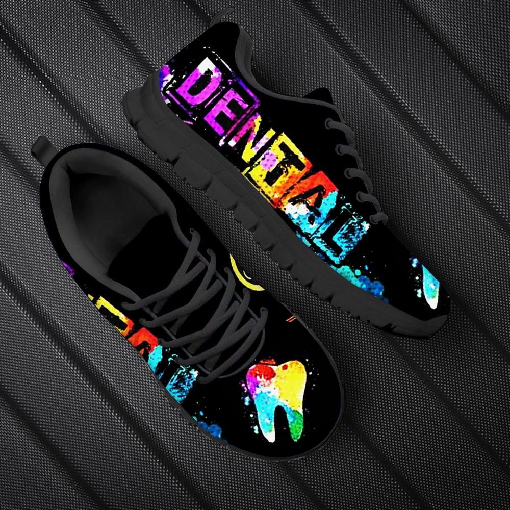 2024 Men Lace Up Flats Sneakers Cartoon Galaxy Dental/Tooth/Dentist ...