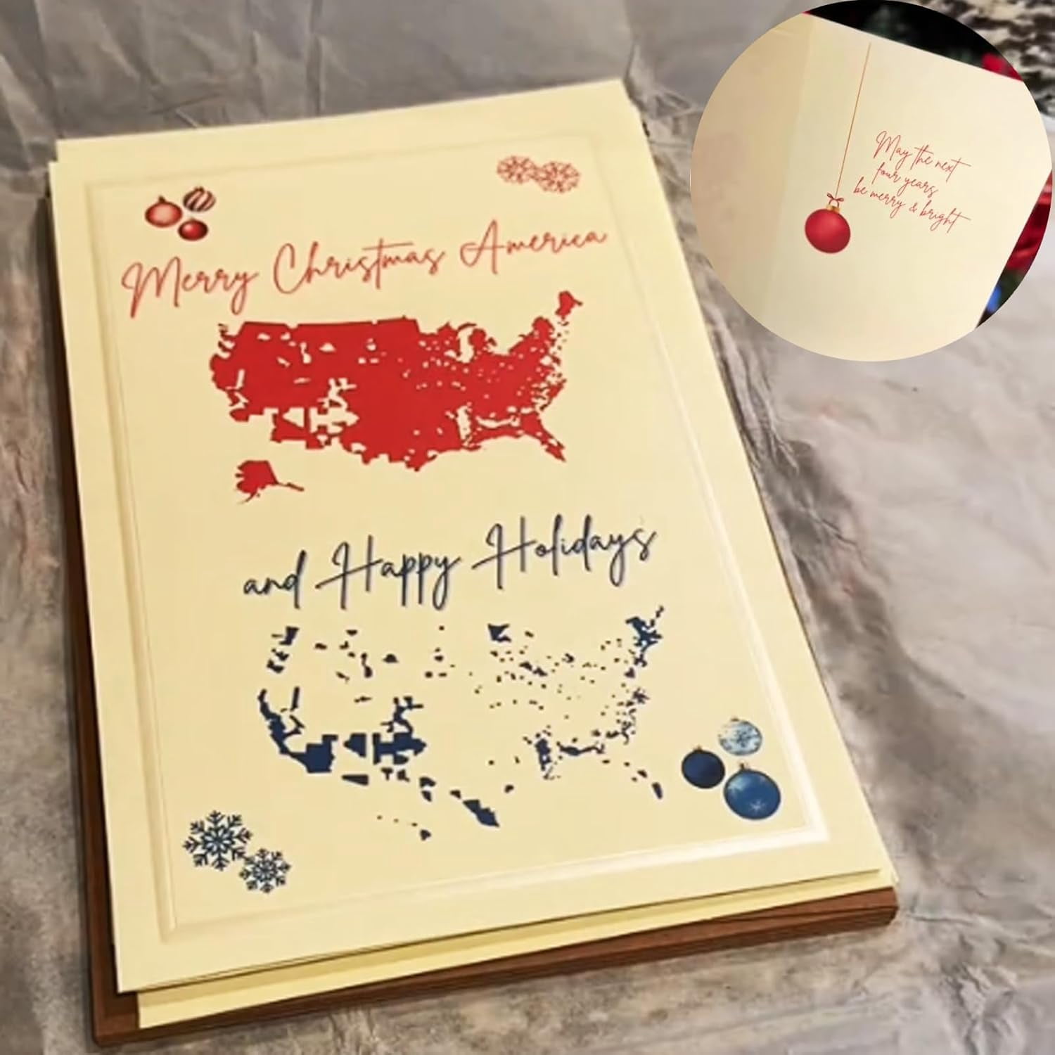 2024 Merry Christmas America Card, Patriotic Christmas Cards, 2024 New ...