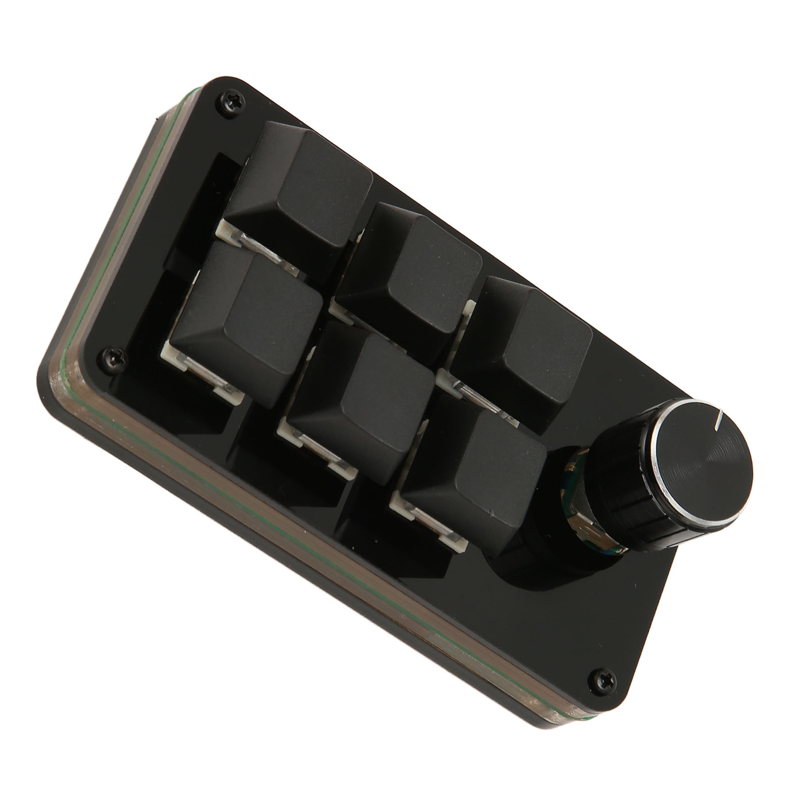 2024 Mini 6 Key Keypad with Knob Hot Swappable Blue Switch Mechanical Keyboard Macro Programming ...